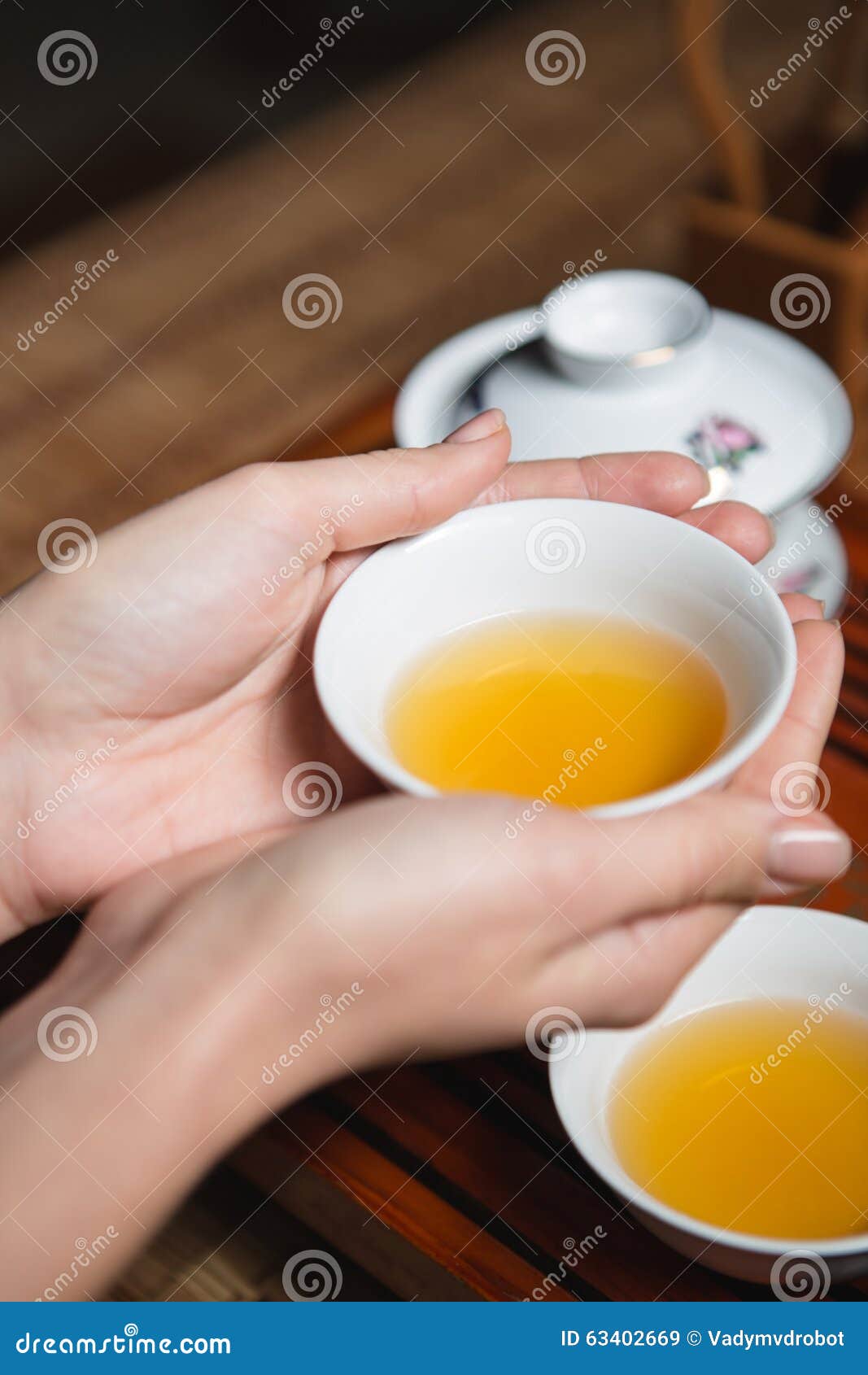 Female Hands Holding Cup with Tea Stock Image - Image of traditional ...