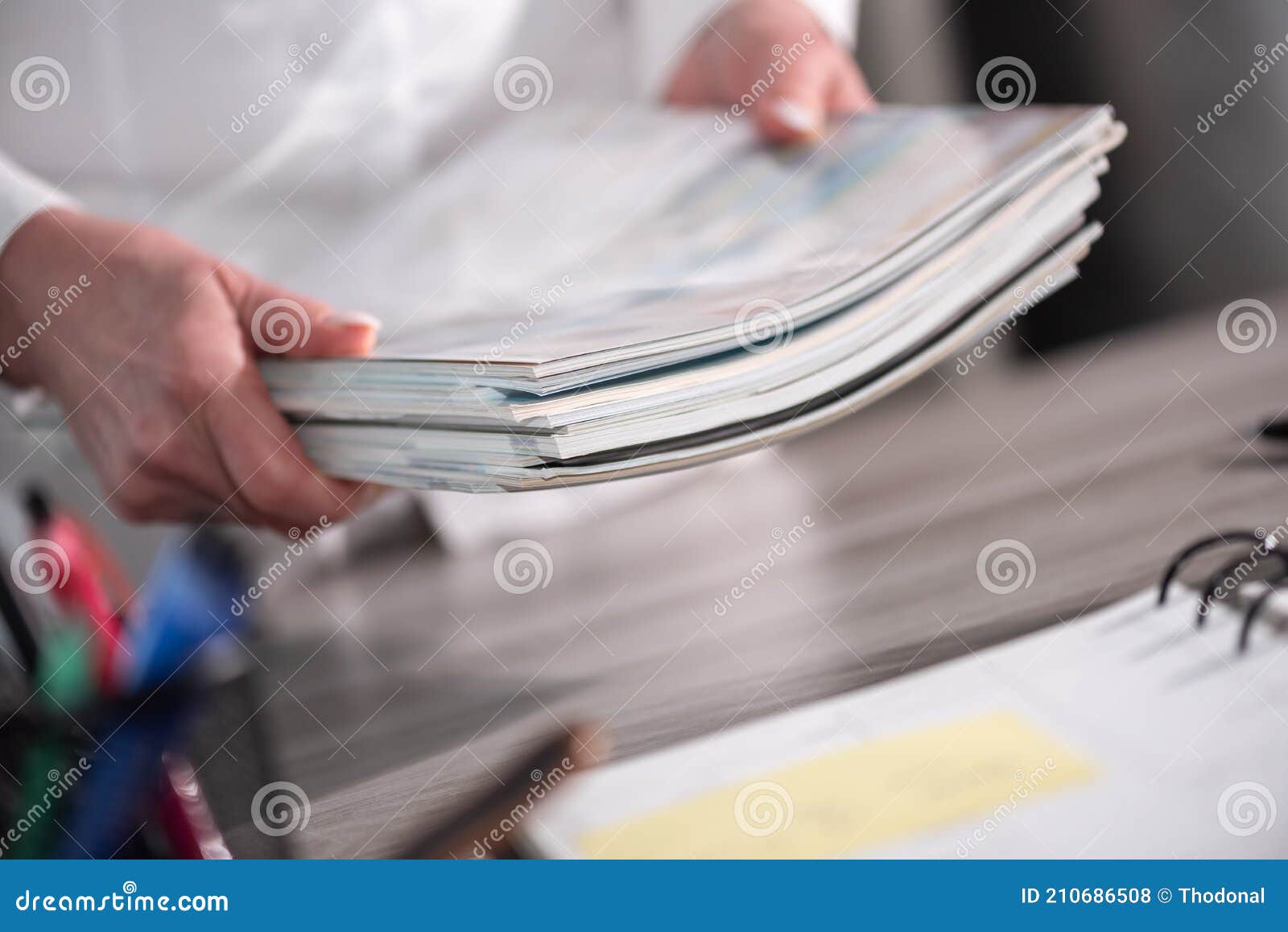 Female Hands Holding Magazines Stock Photo - Image of fashion, media ...