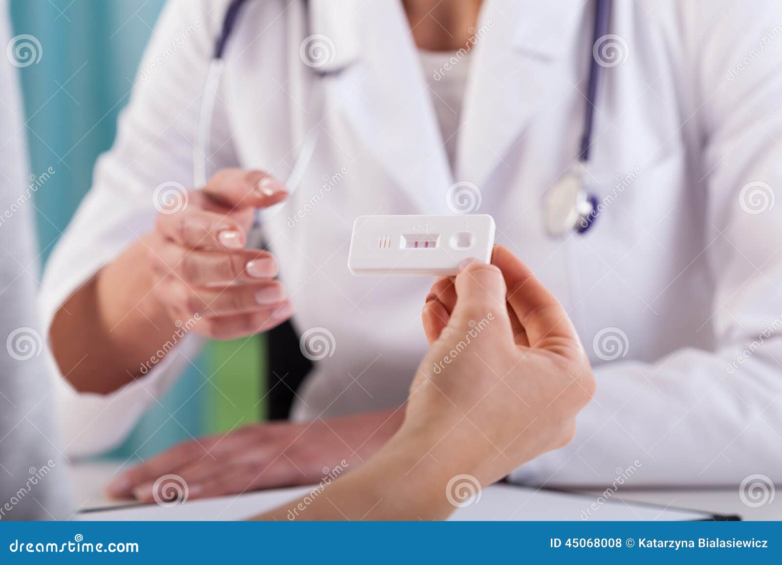 Female Hands Holding Positive Pregnancy Test Stock Photo - Image of ...