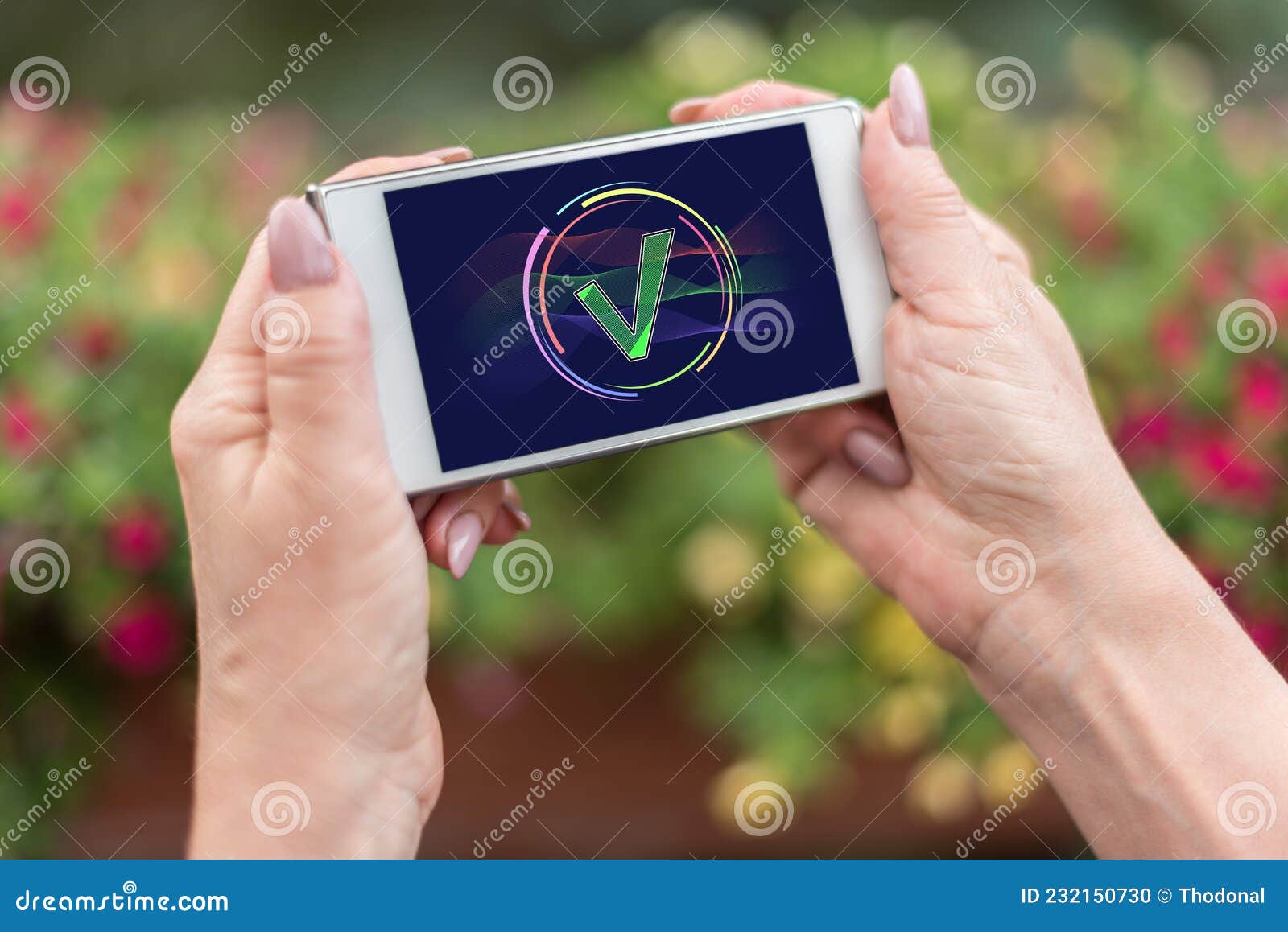 Validation Concept on a Smartphone Stock Photo - Image of check, mark ...