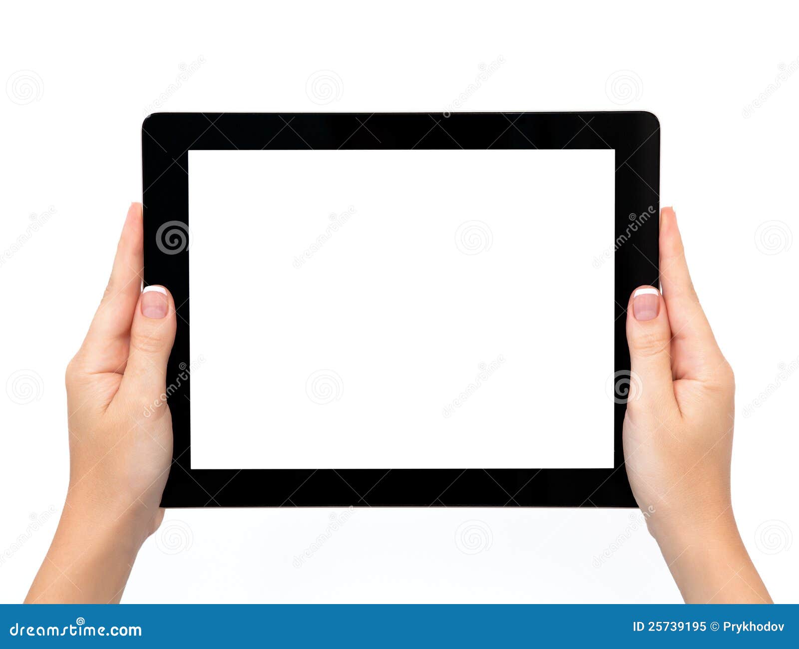 Female Hands Holding a Tablet Stock Image - Image of hand, news: 25739195