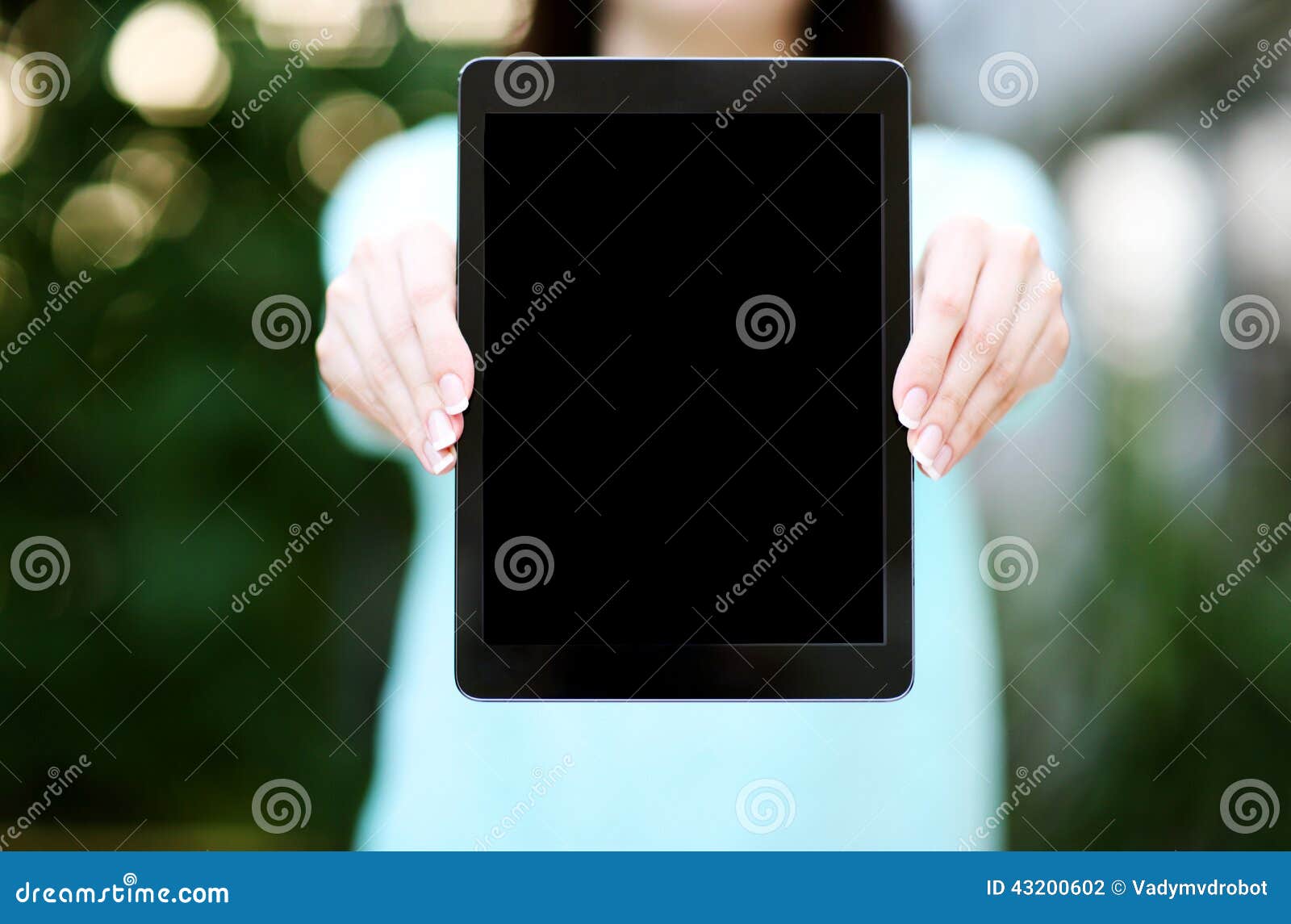 Female Hands Holding Tablet Computer Stock Photo - Image of tablet ...