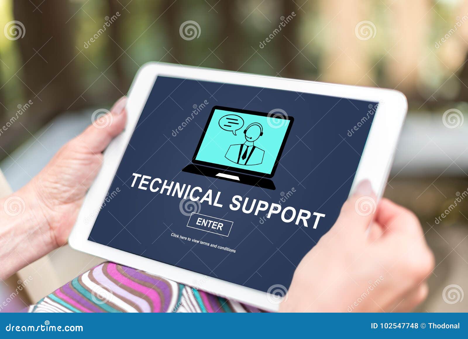 Technical Support Concept on a Tablet Stock Photo - Image of technical ...
