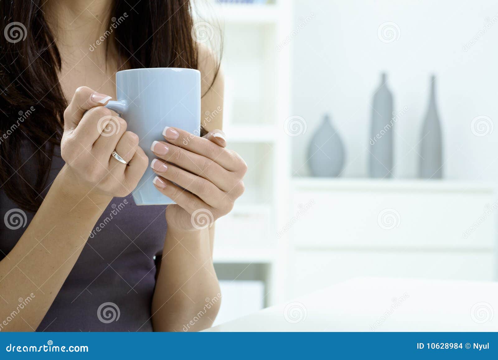 Female Hands Holding Tea Cup Stock Photo - Image of finger, hands: 10628984