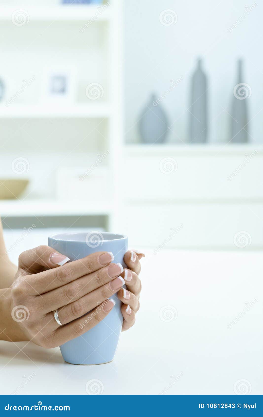Female Hands Holding Tea Cup Stock Image - Image of close, drink: 10812843