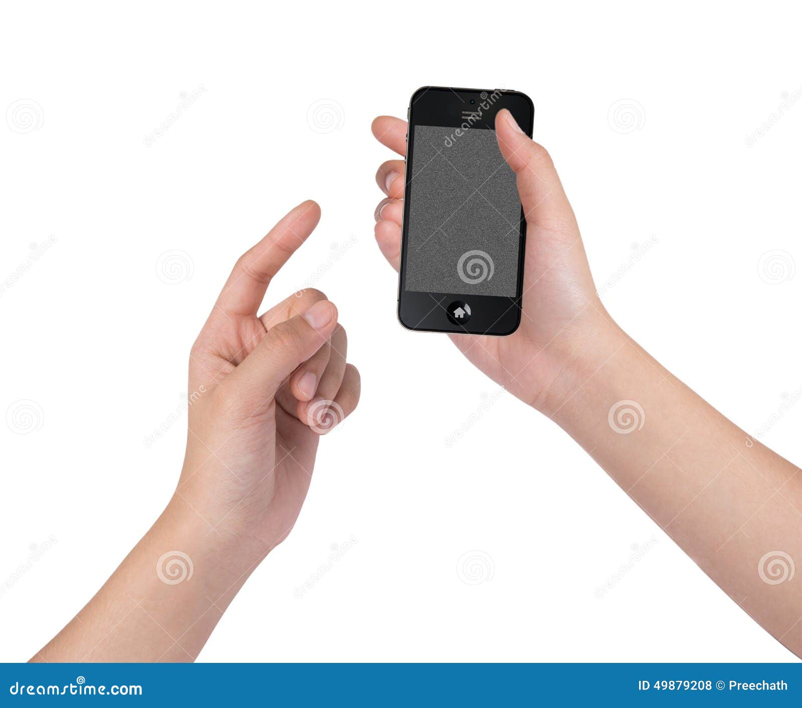 Female Hands Holding and Touching on a Smart Phone Stock Photo - Image ...