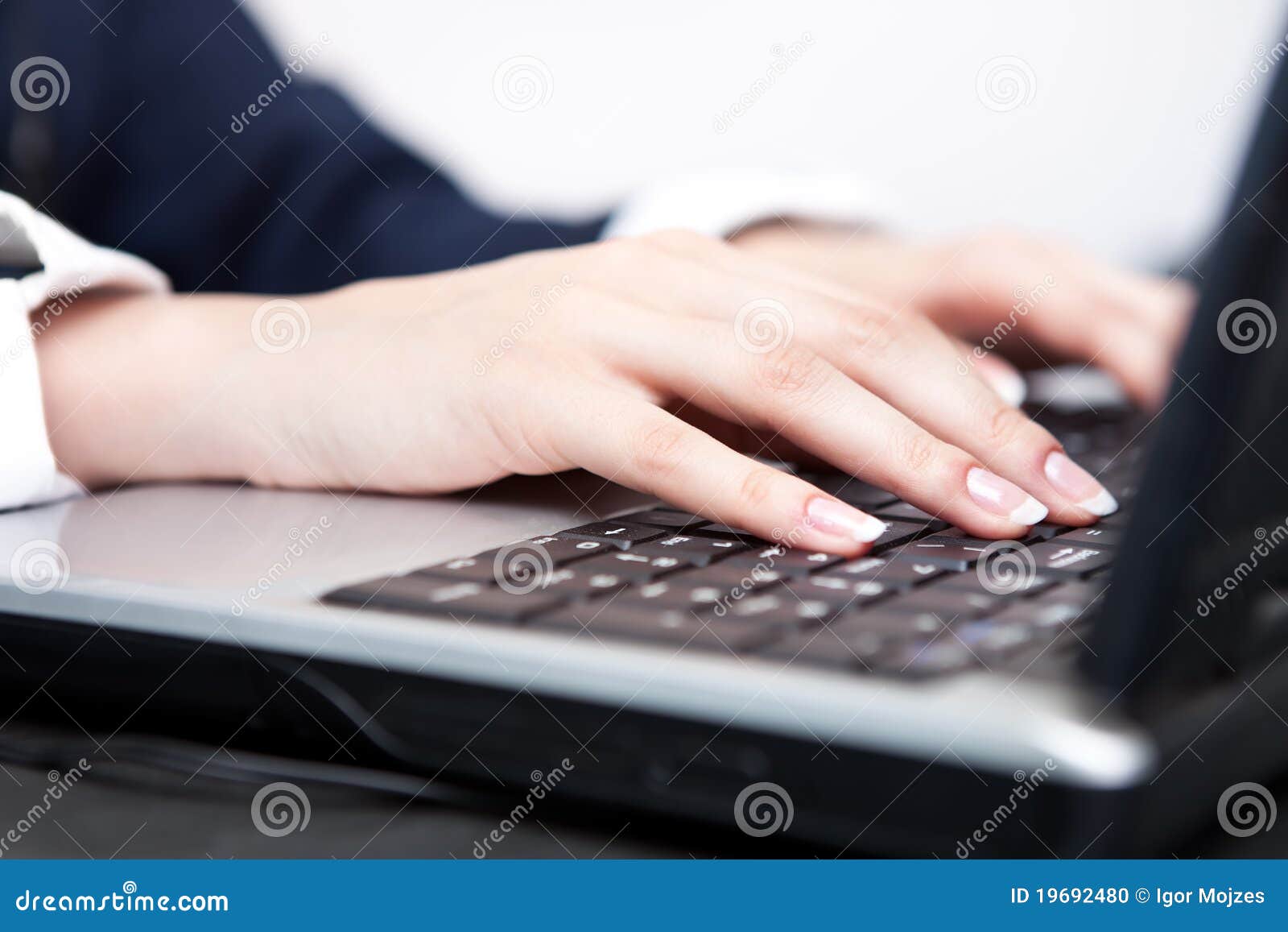 Female Hands on the Keys Typing Stock Photo - Image of modern, female ...