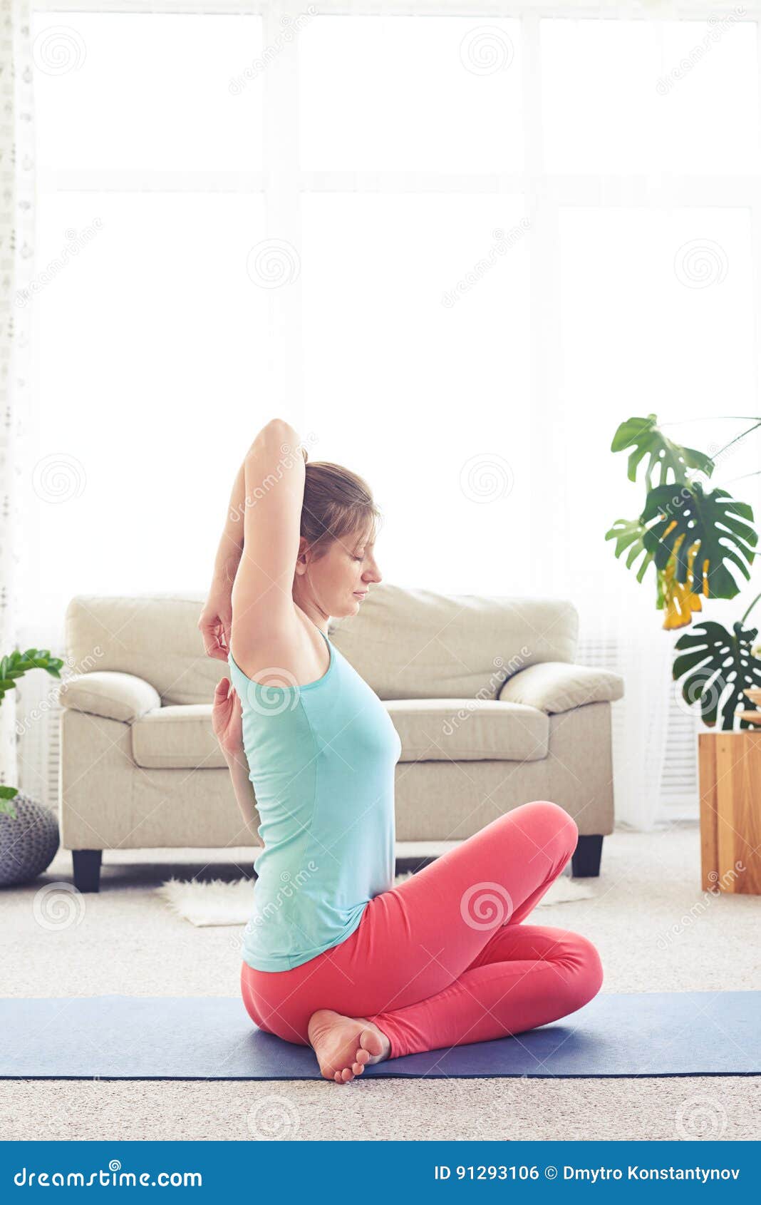 Female with Hands in Lock Behind Back Stock Photo - Image of lifestyles ...