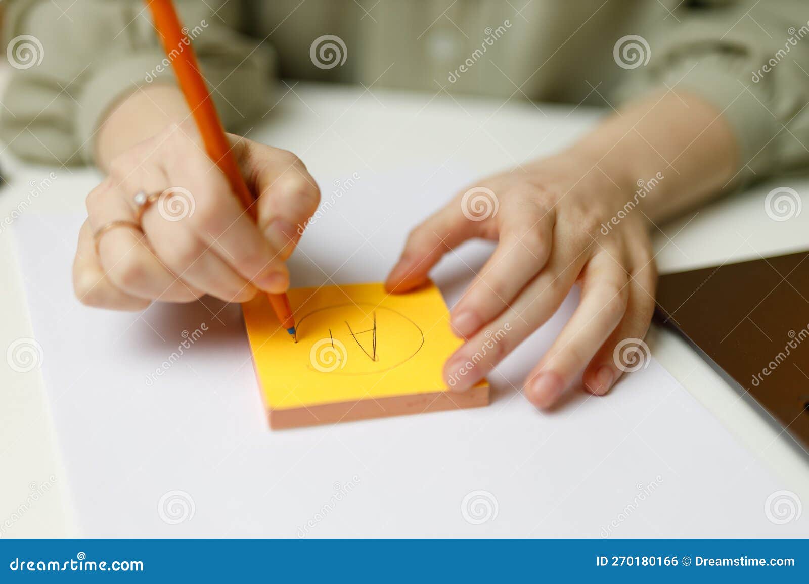 Female Hands Make a Note on Paper: Machine Learning, Artificial ...