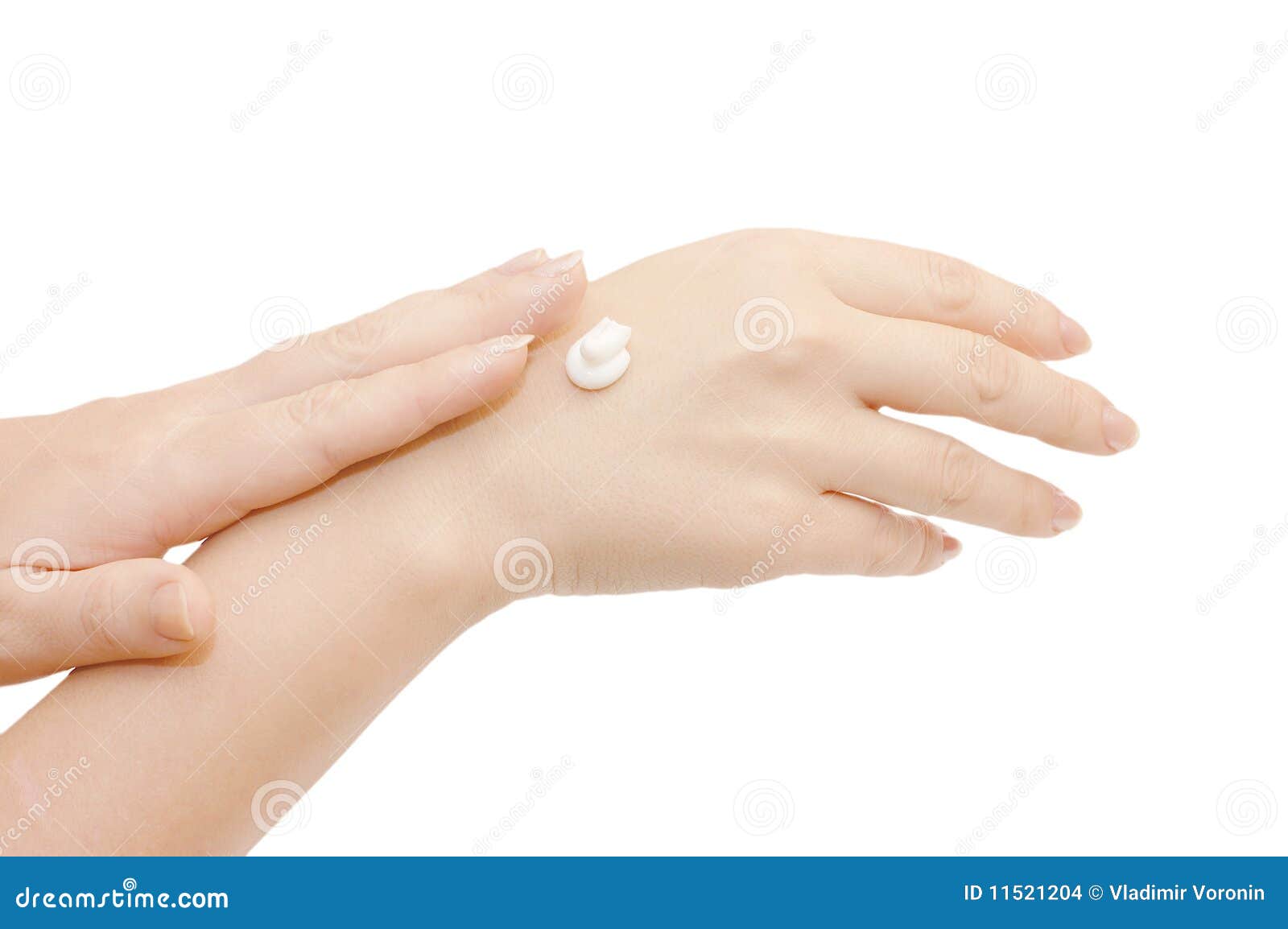 Female Hands Massage with a Cream Stock Photo - Image of isolated ...