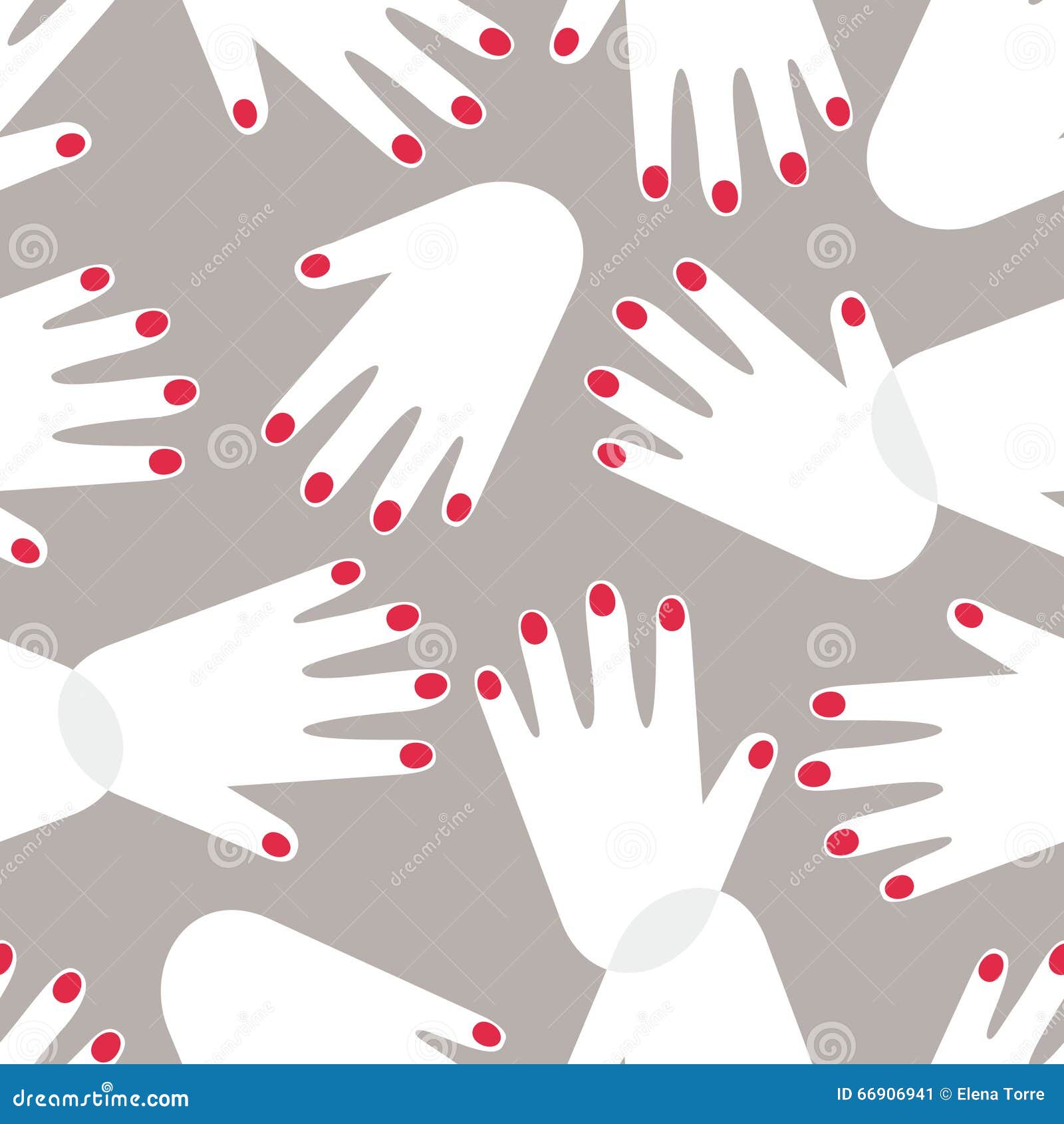 Female Hands Pattern Cartoon Vector | CartoonDealer.com #66906941