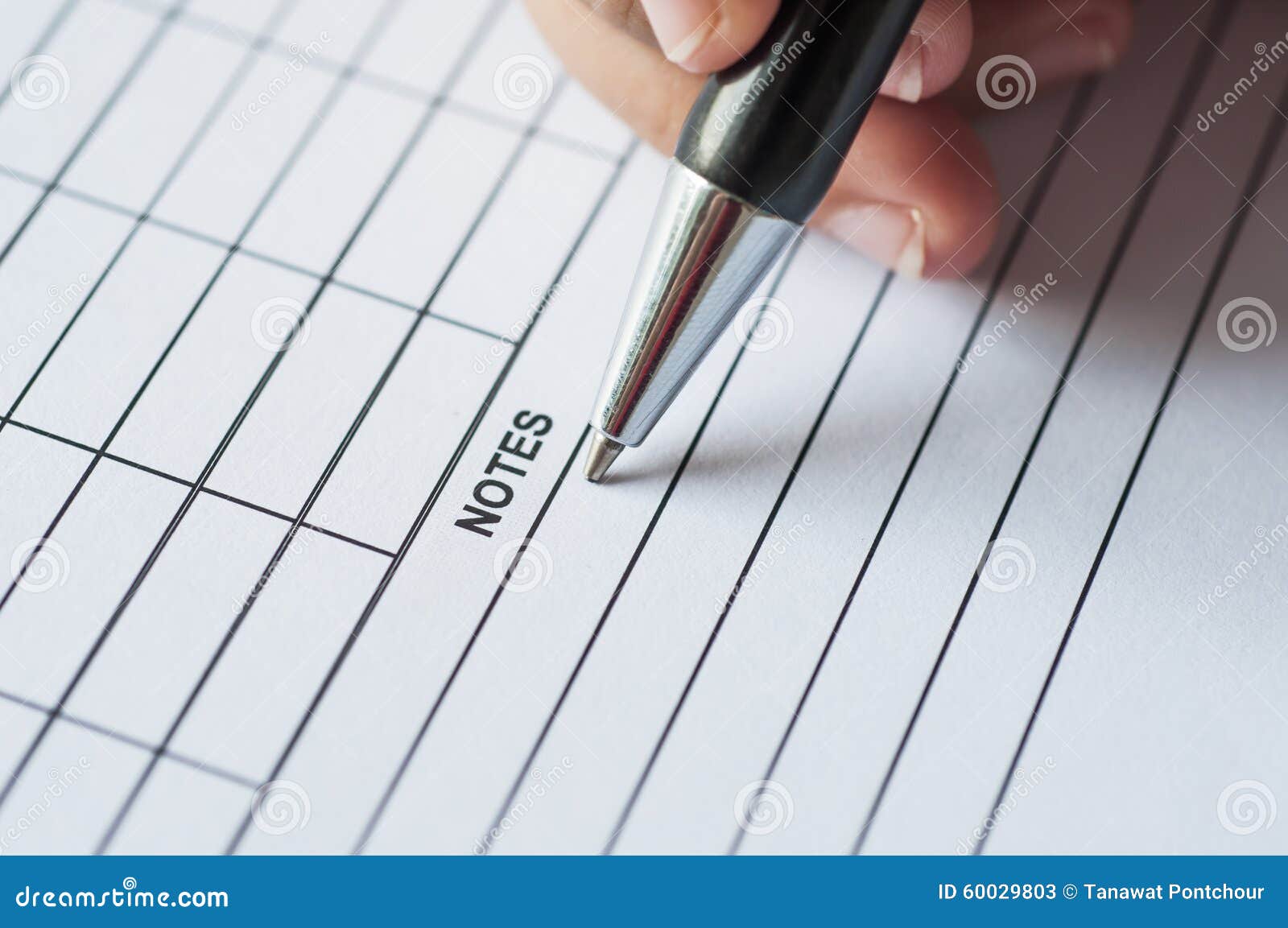 Female Hands with Pen Writing on Paper Stock Image - Image of list ...