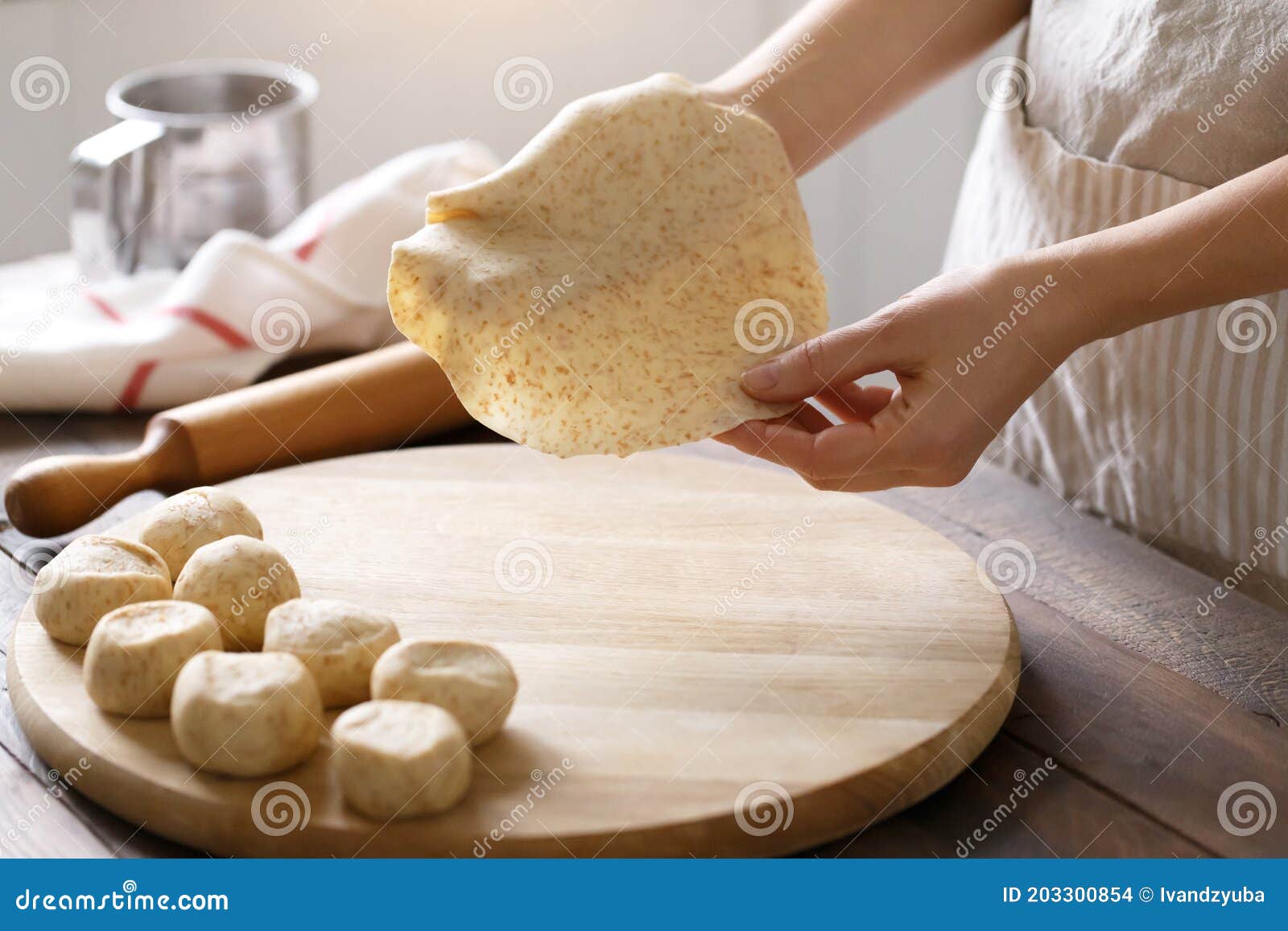 Female Hands in the Process of Cooking Stock Photo - Image of knead ...