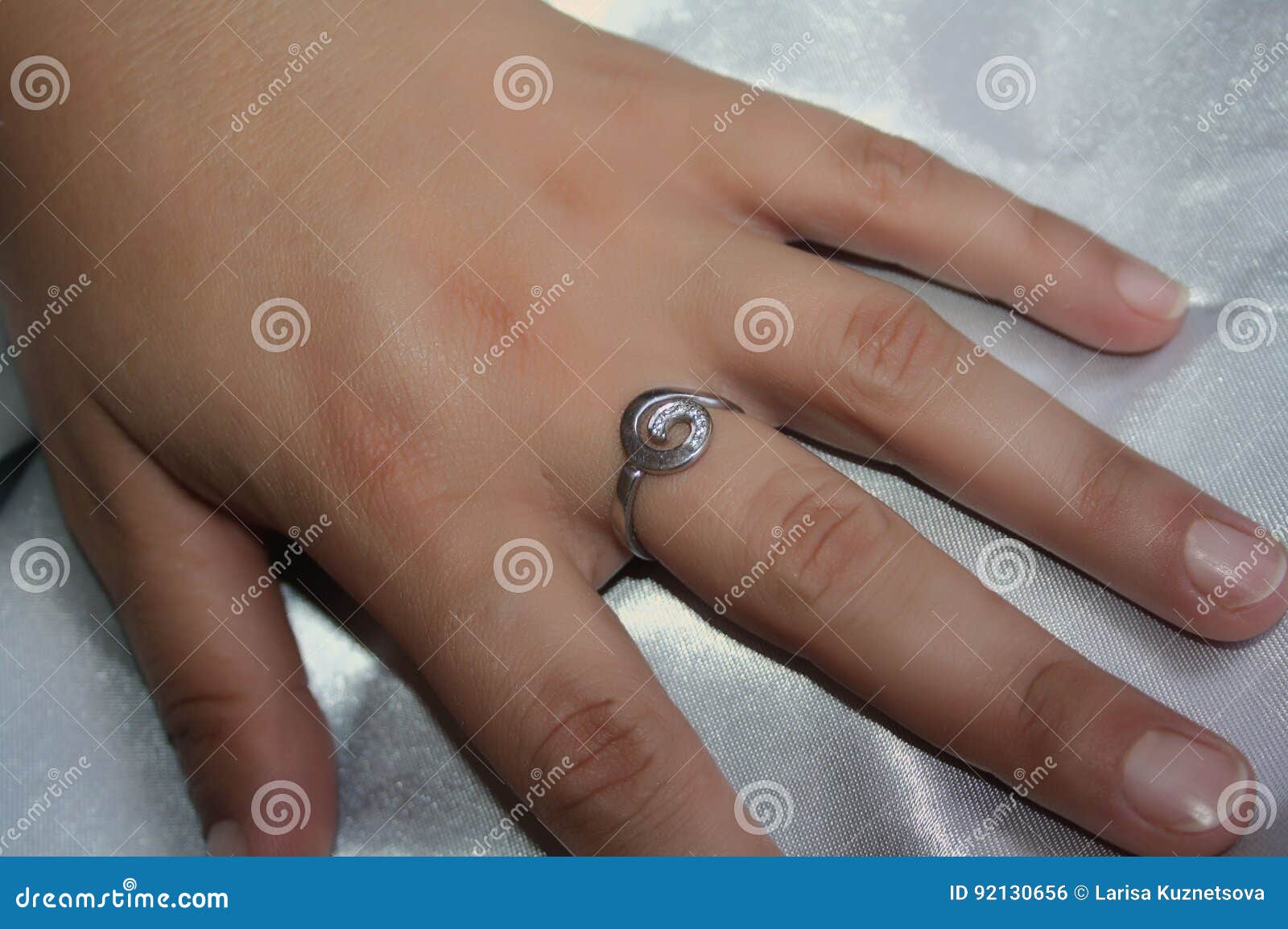 Female hands with rings stock photo. Image of gift, putting - 92130656