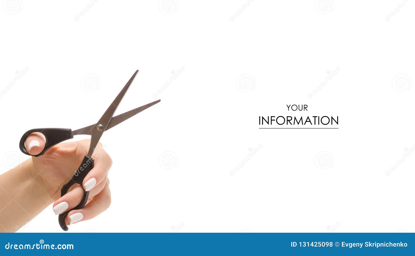 Female Hands Scissors Cut Pattern Stock Photo - Image of black ...