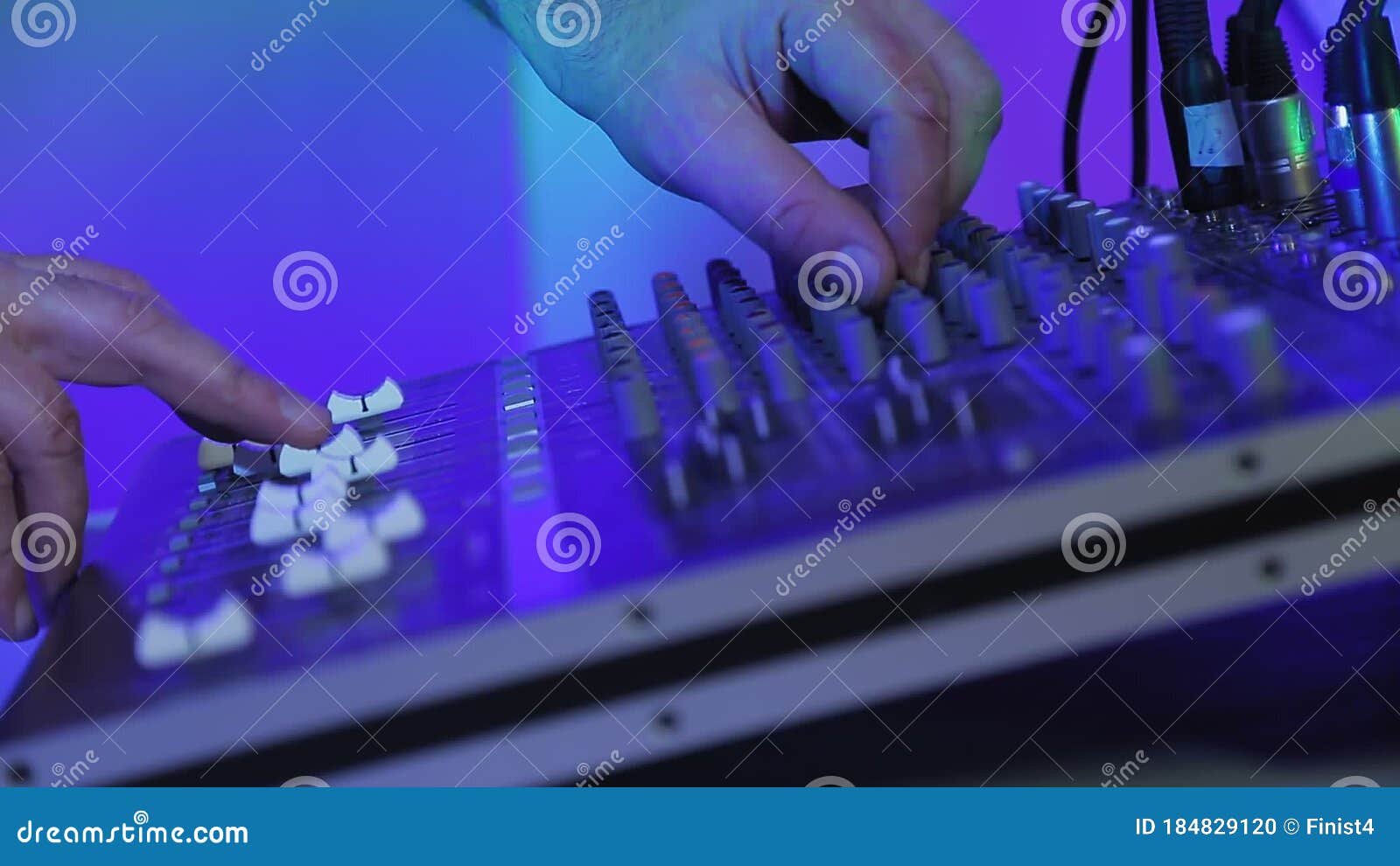 Female Hands Set Up a Mixing Console. Stock Footage - Video of mixing ...