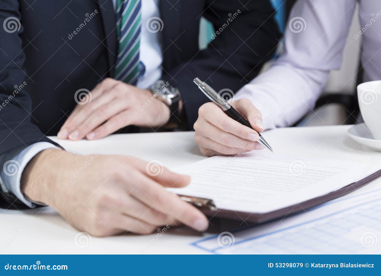 Female Hands Signing Contract Stock Image - Image of close, meeting ...