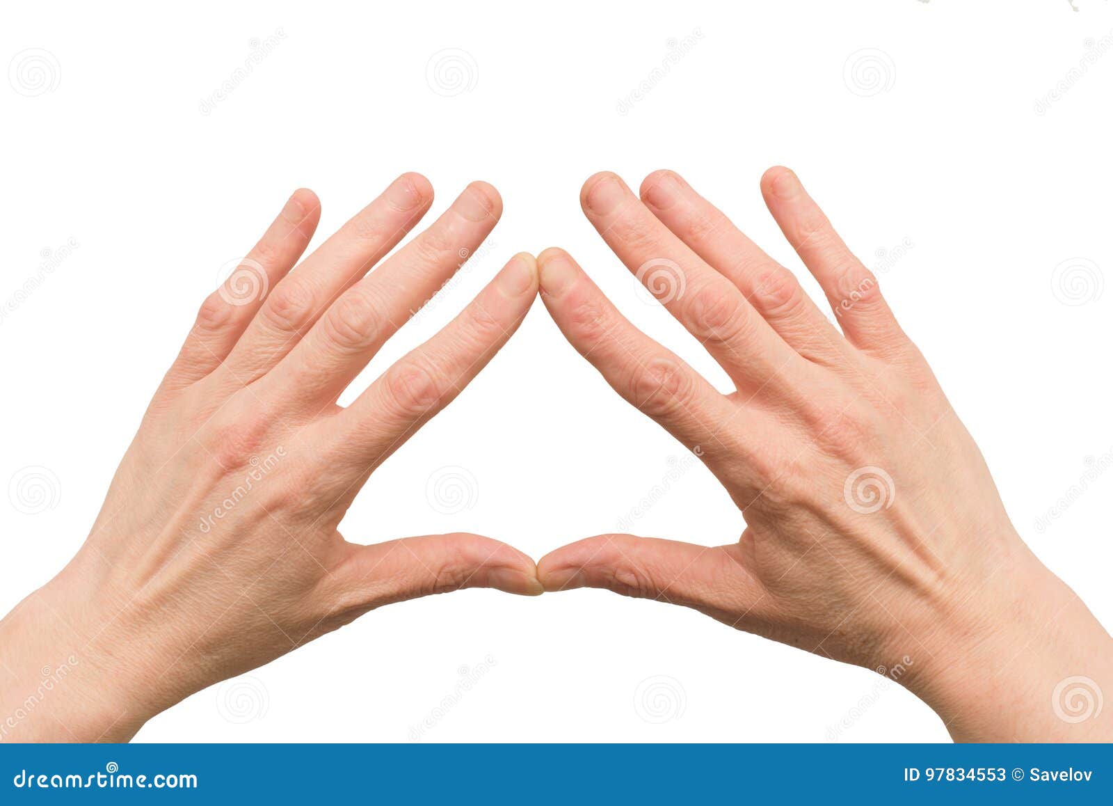 Female Hands Symbol Triangle Stock Image - Image of finger, hand: 97834553