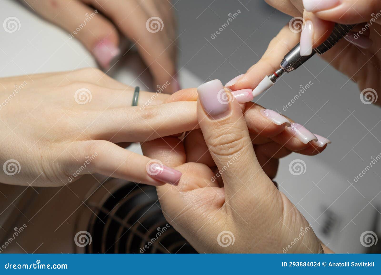 Female Hands and Tools for Manicure, Process of Performing Manicure ...