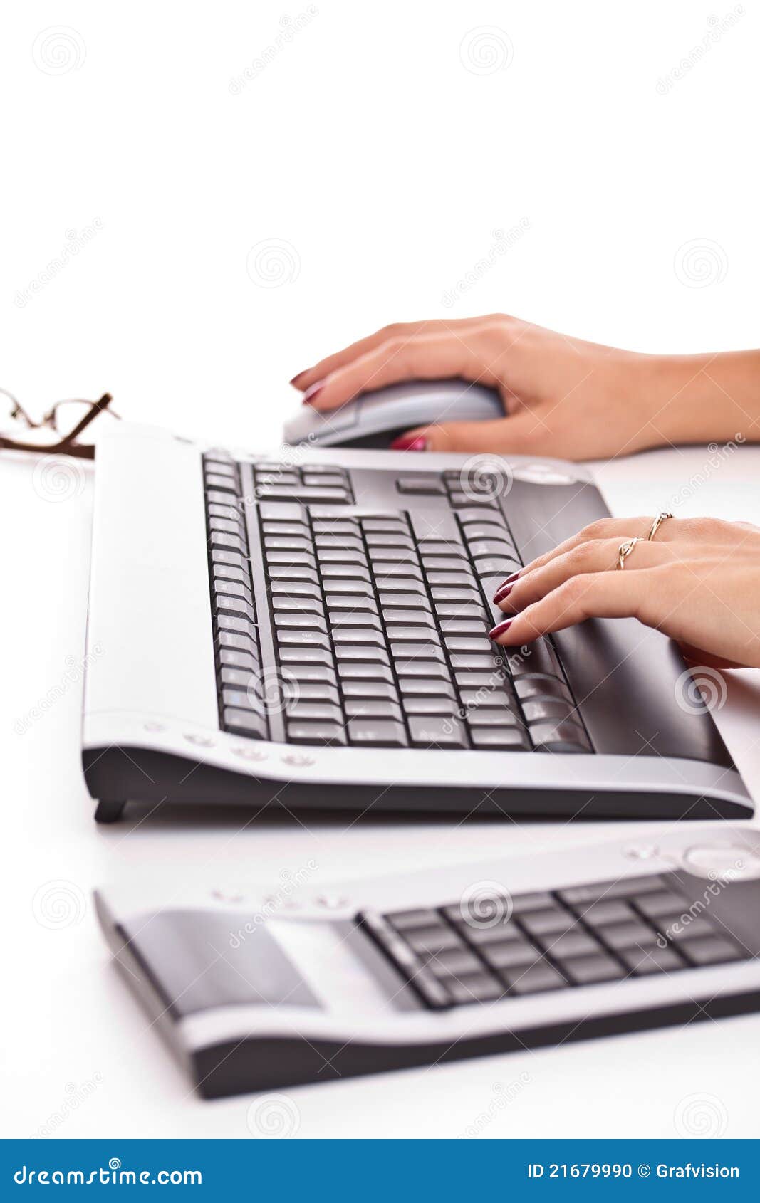 Female hands typing stock photo. Image of female, finger - 21679990