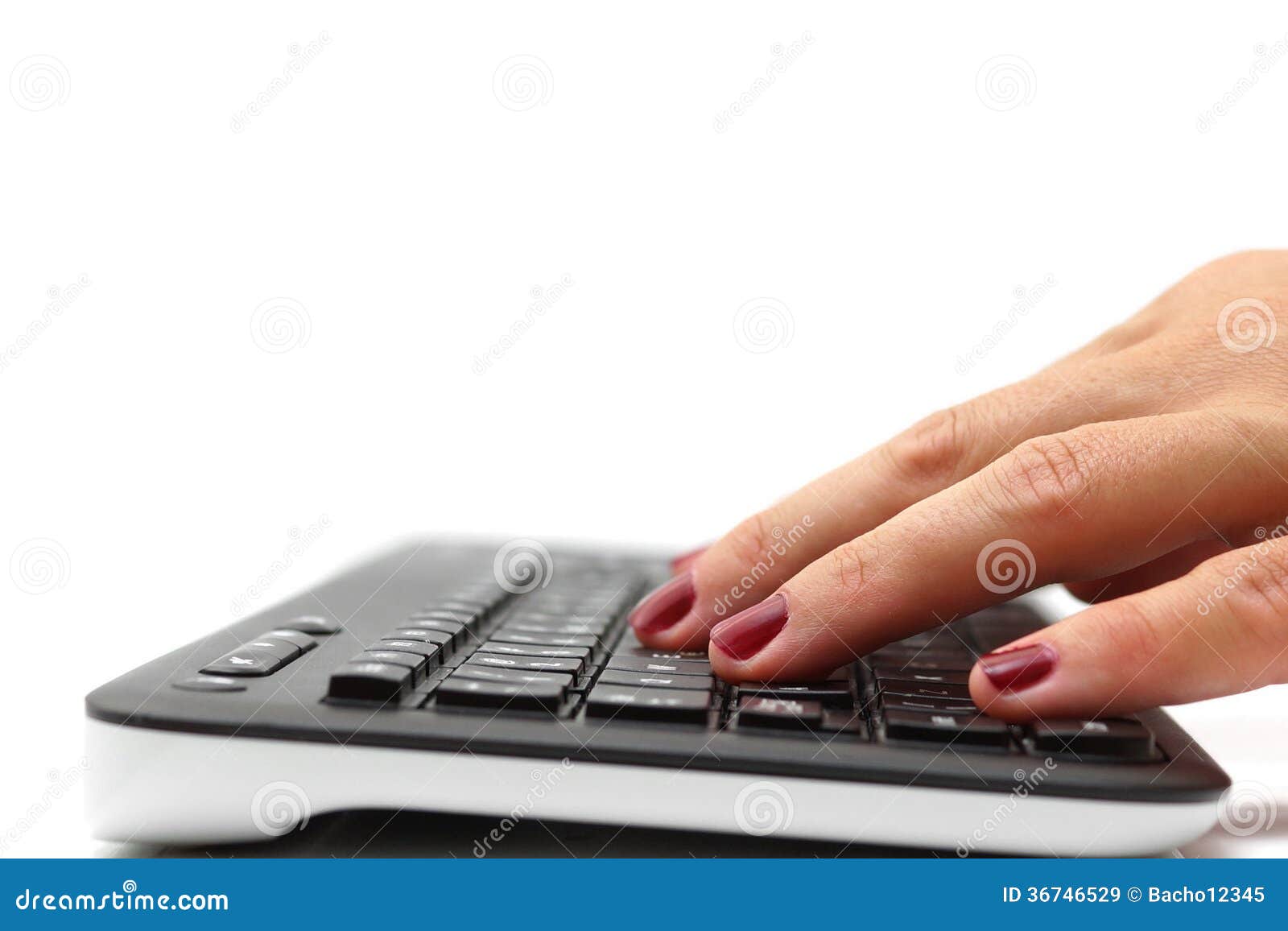 Female Hands Typing on Keyboard Stock Image - Image of hand, generation ...