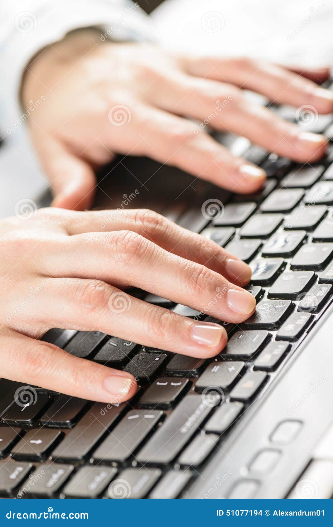 Female Hands Typing on Laptop. Stock Photo - Image of computer, hacker ...