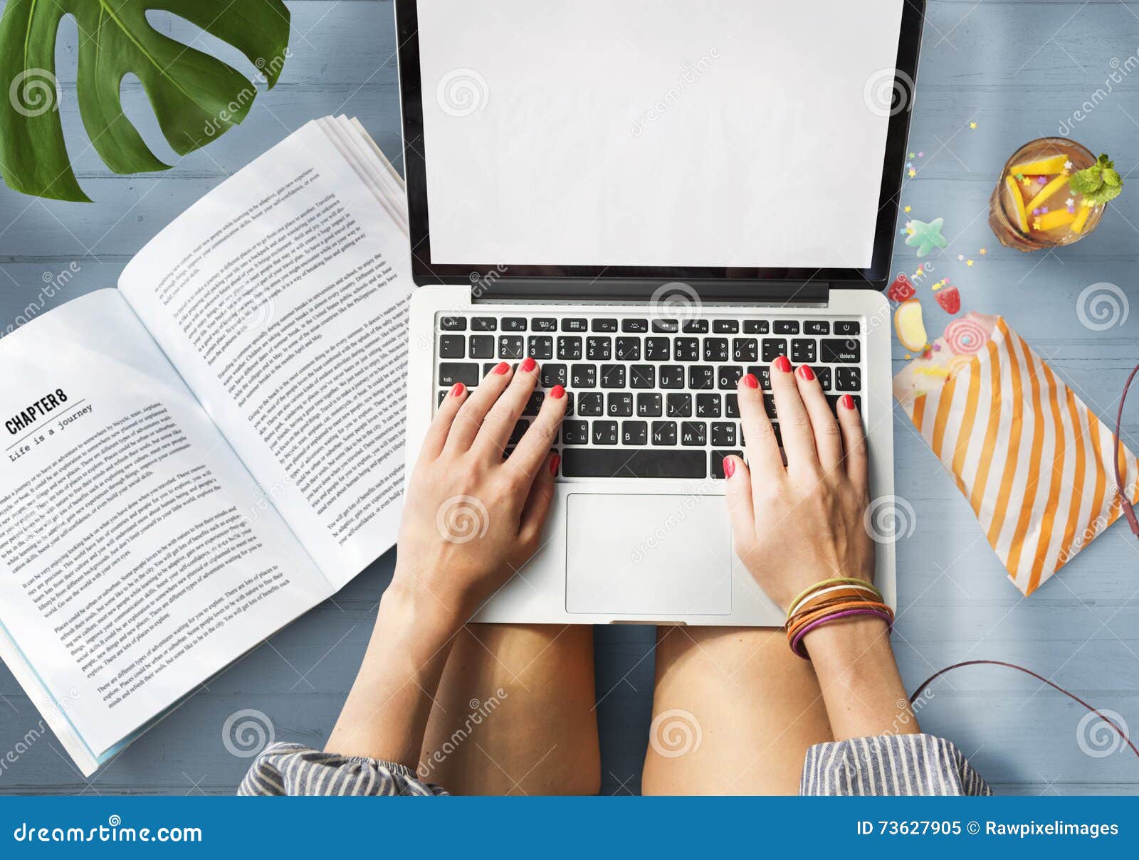 Female Hands Typing Macbook Concept Stock Image - Image of monitor ...