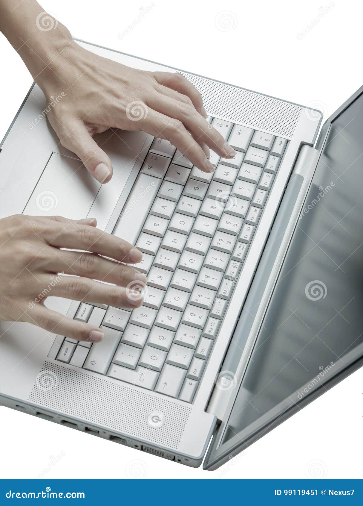 Female Hands Using Keyboard Stock Image - Image of computing, human ...