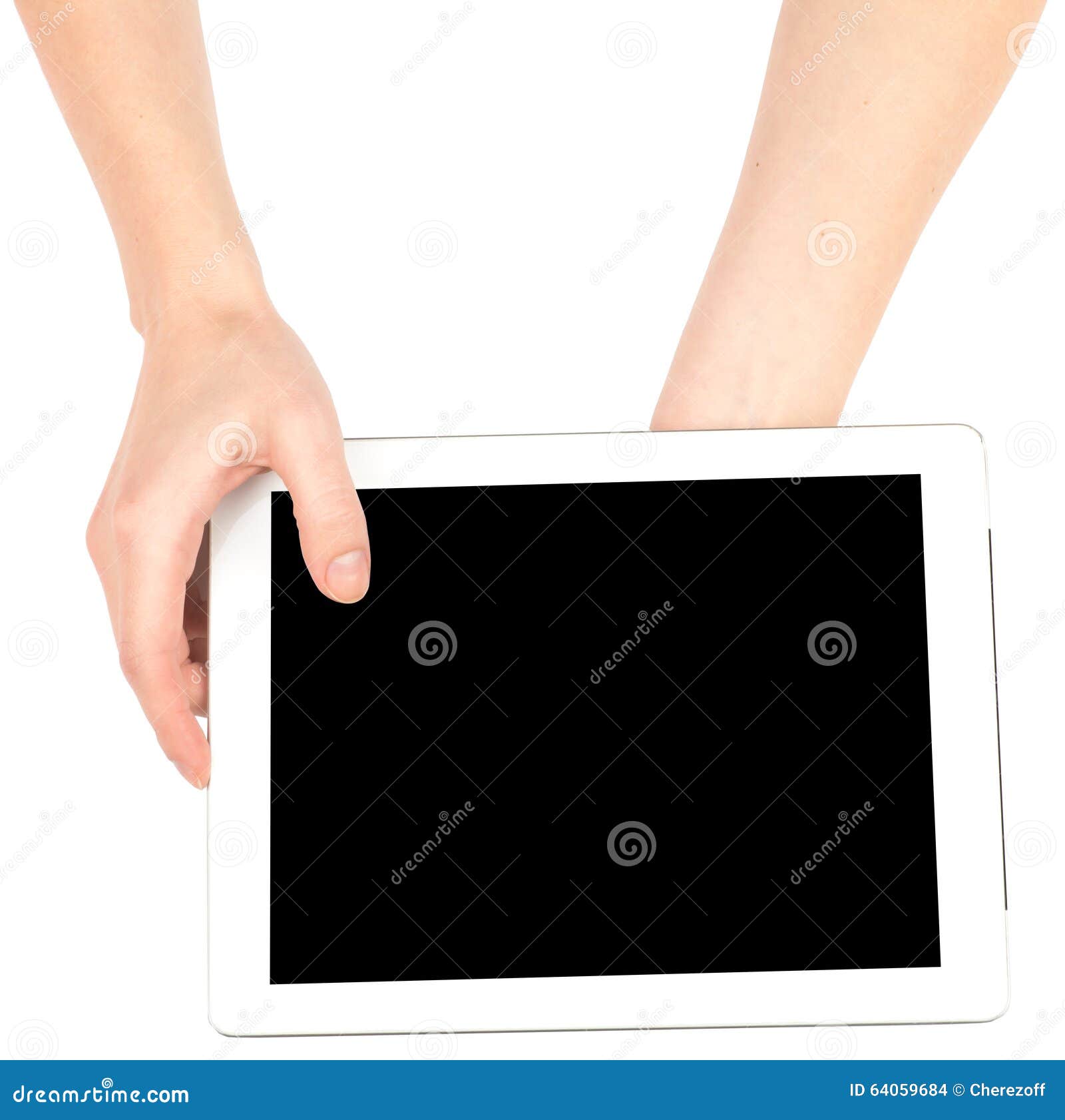 Female hands using tablet stock photo. Image of click - 64059684