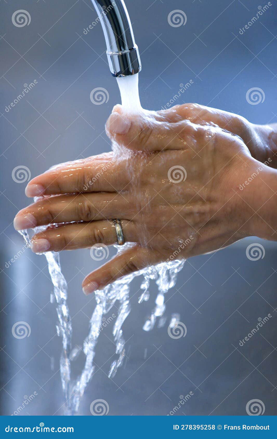 Female Hands Washing Hands Under the Water Tap Stock Photo - Image of ...