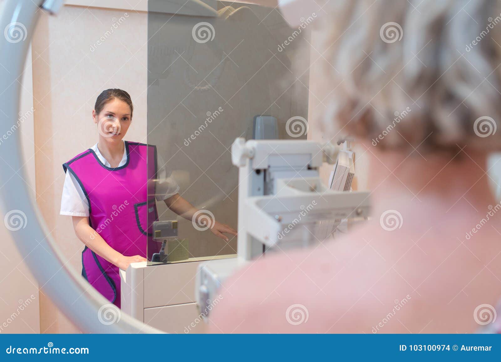Female having body scan stock photo. Image of brest - 103100974