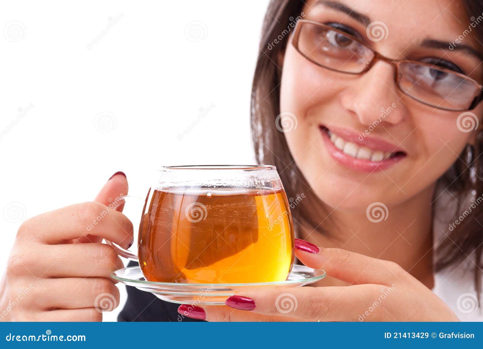 Female having cup of tea stock image. Image of people - 21413429