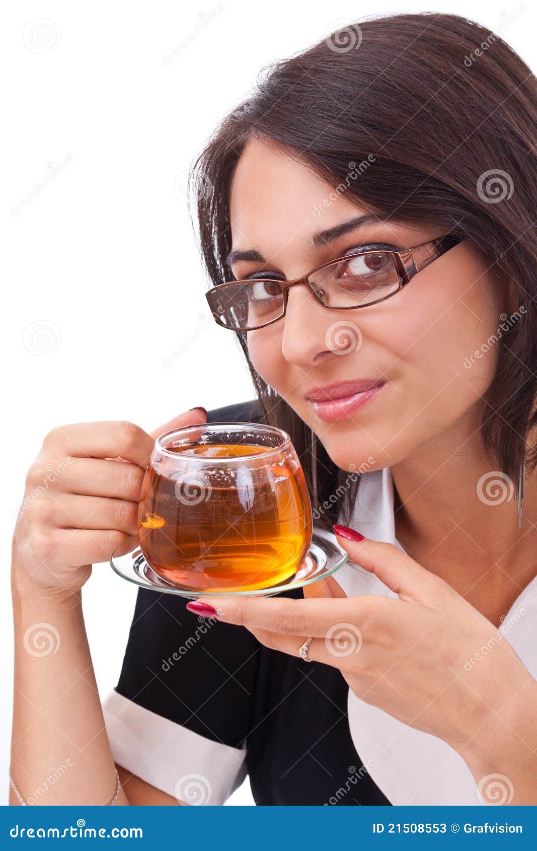 Female having cup of tea stock image. Image of attractive - 21508553