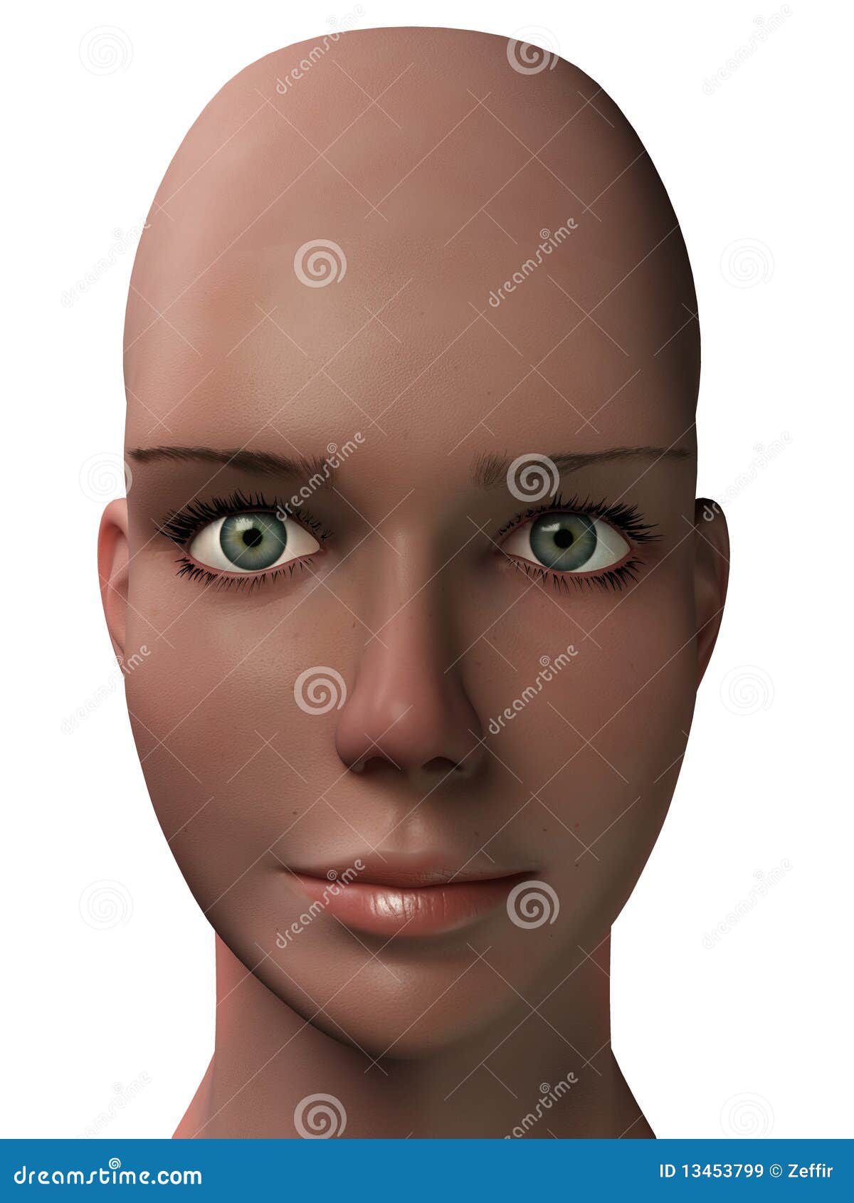 Female head stock illustration. Illustration of closeup - 13453799