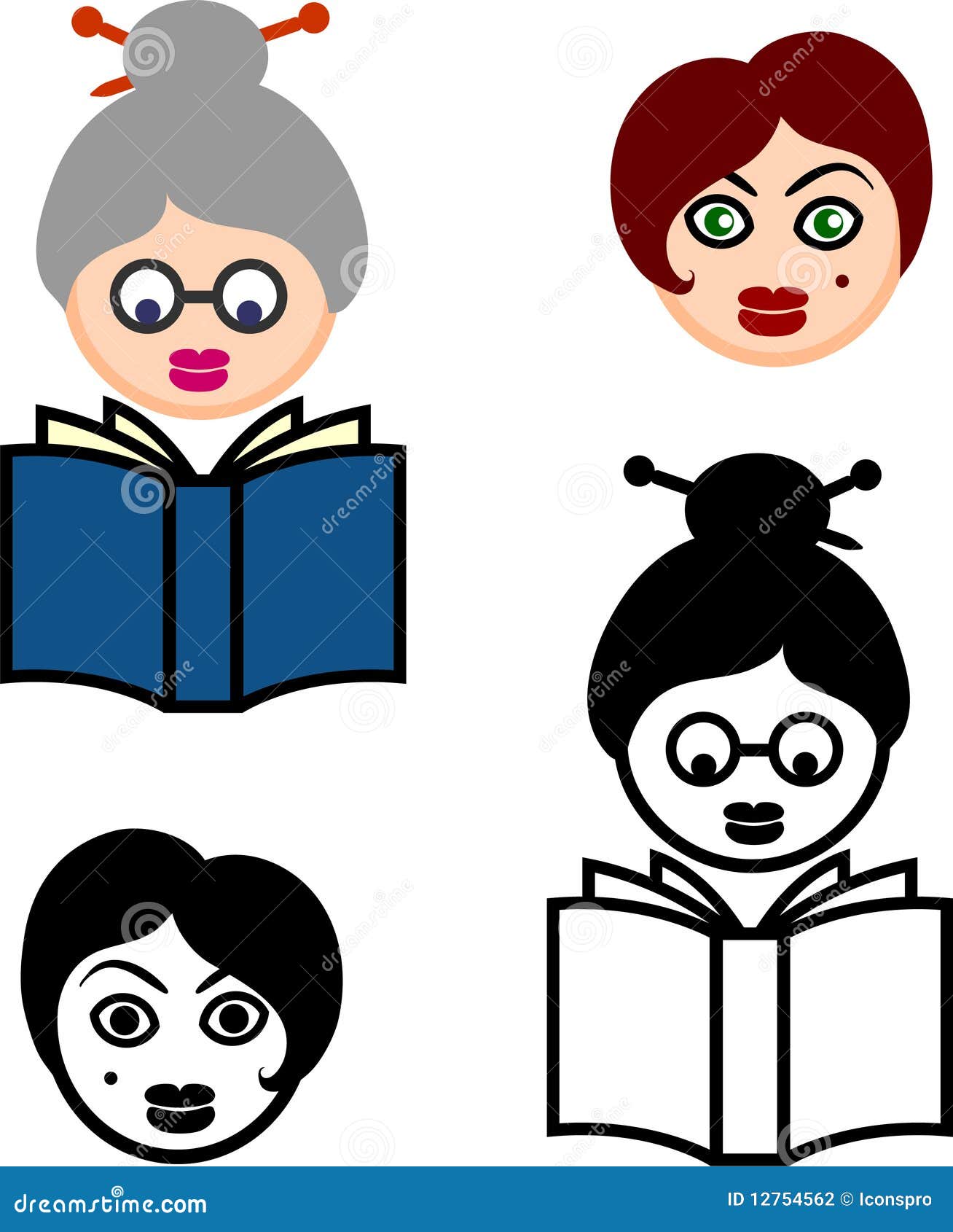 Female Ten Heads Figure Poses Template Croquis For Fashion Design ...