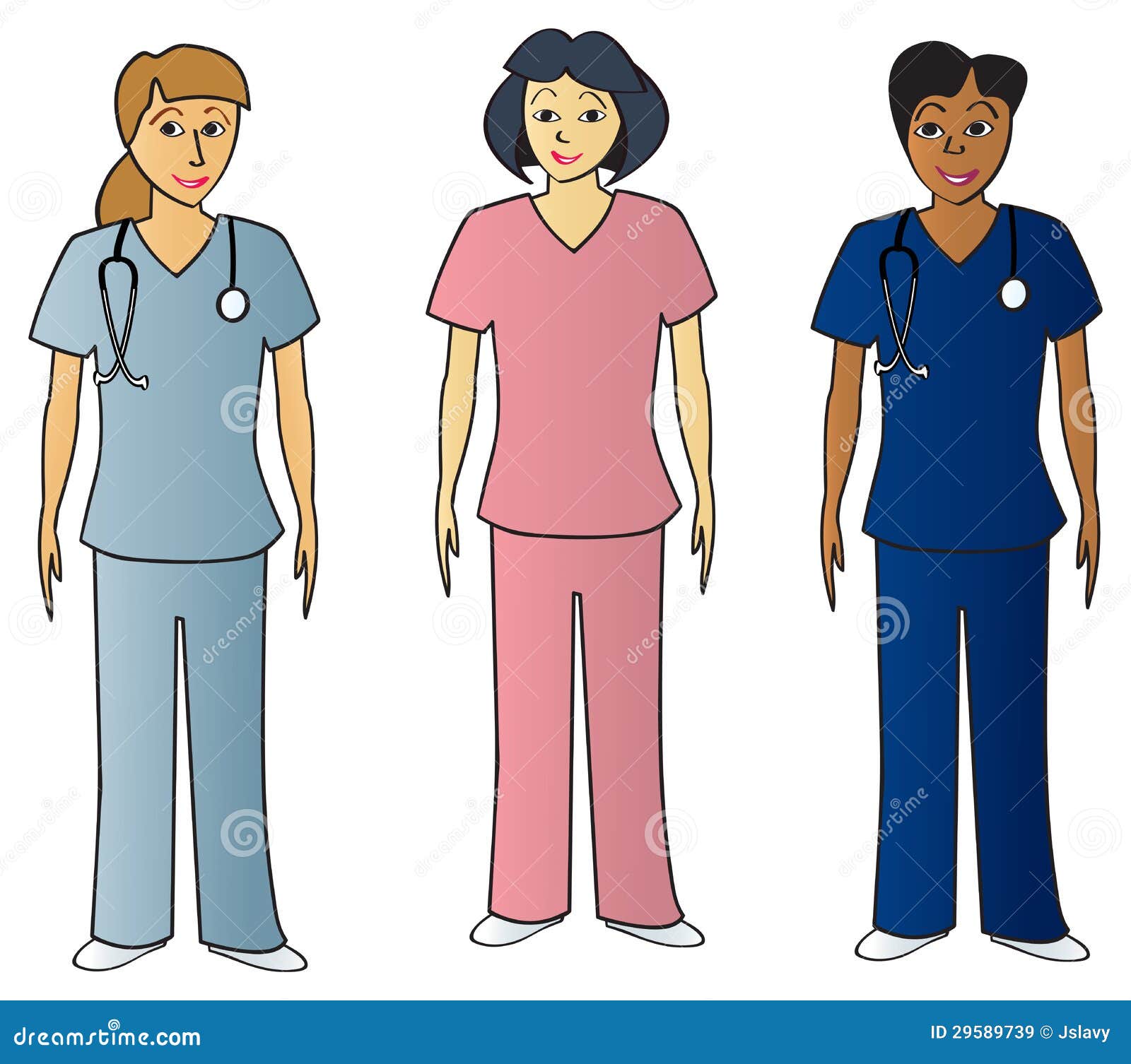 Job: Scrubs Female. 3D Illustration Royalty-Free Stock Image ...