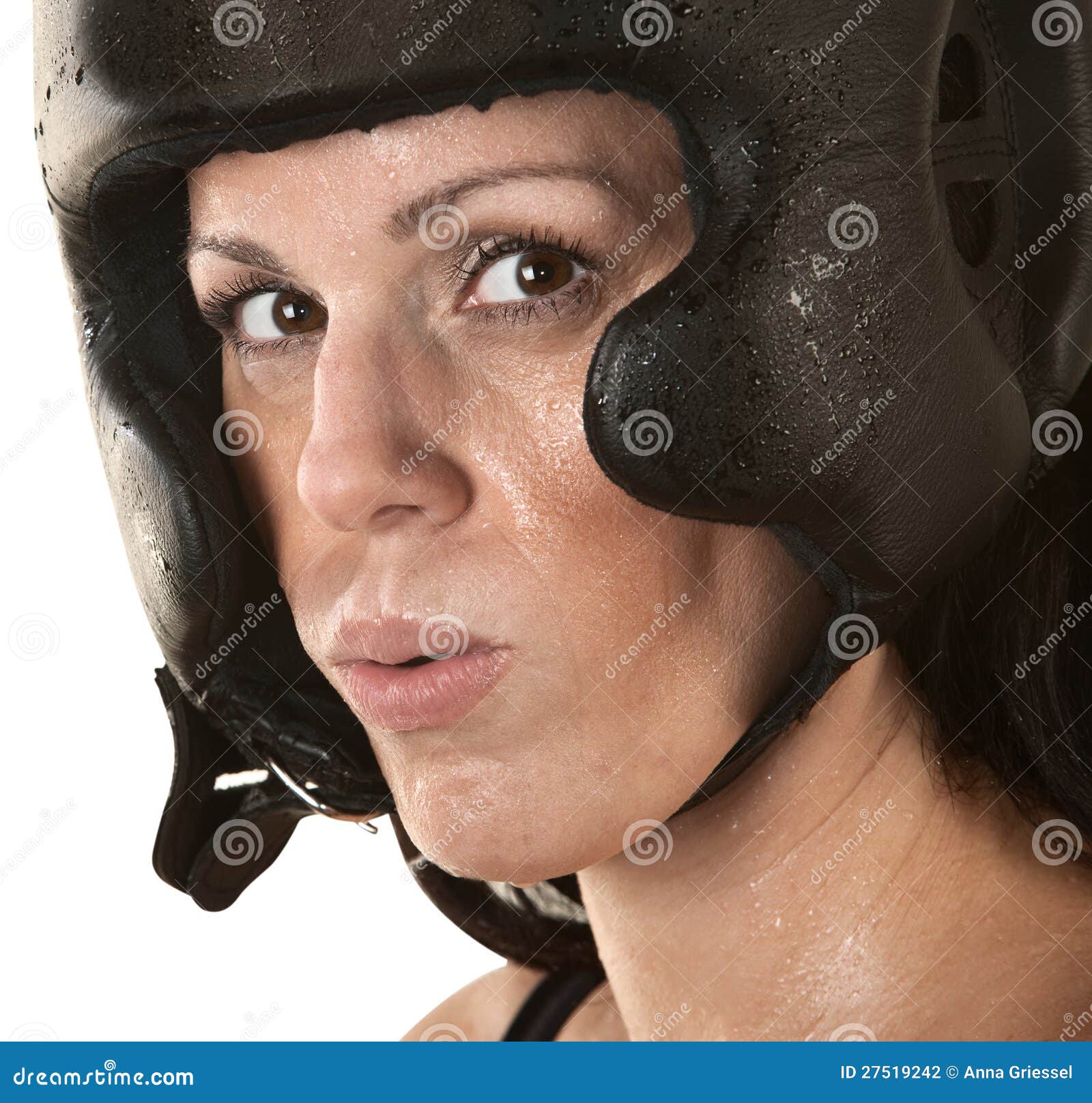 Female Hispanic Fighter stock photo. Image of headgear - 27519242