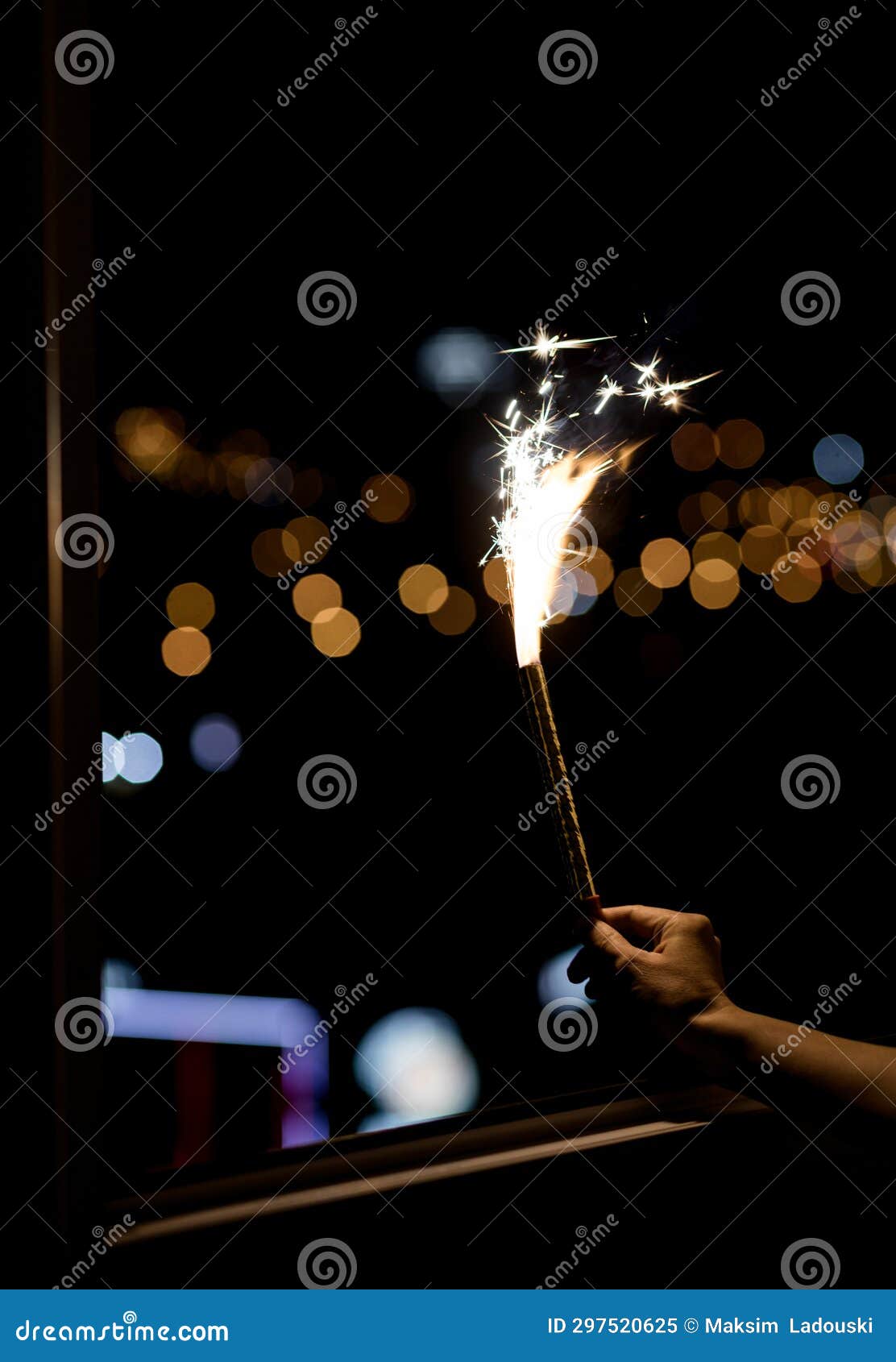 Female holding fireworks stock image. Image of celebration - 297520625