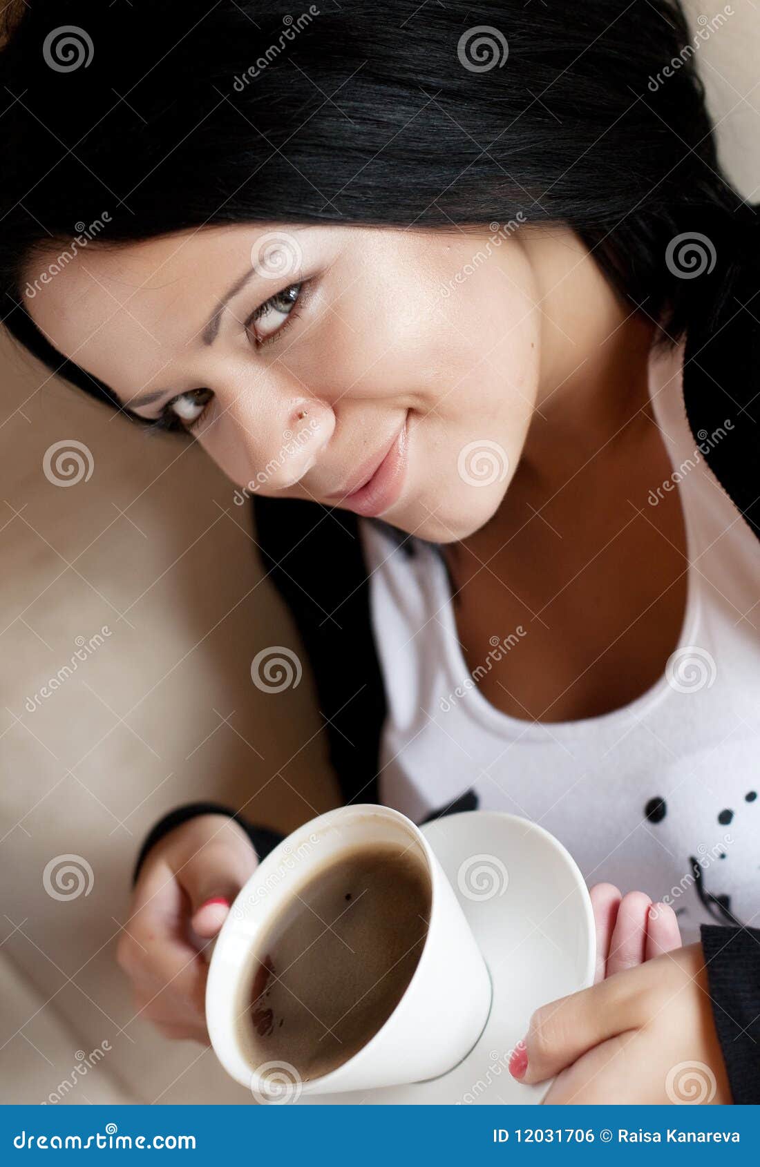 Female Holding a Mug of Coffee Stock Photo - Image of coffee ...
