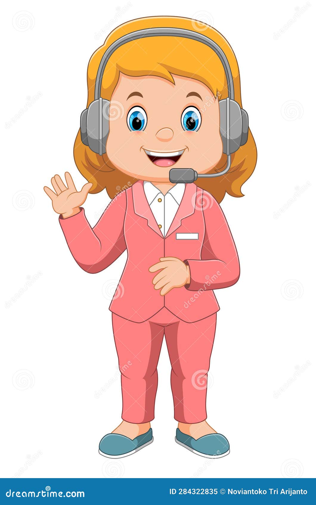 Female Host and Event Presenter Cartoon Character Stock Vector ...