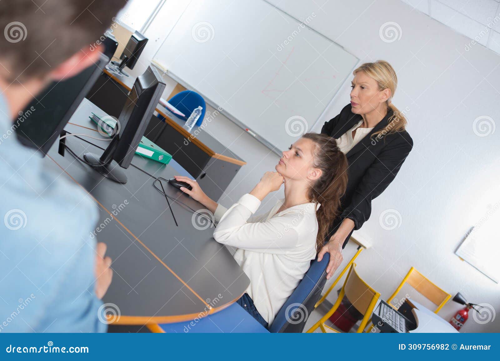 Female Hotel Reception Workers Stock Photo - Image of entry, female ...