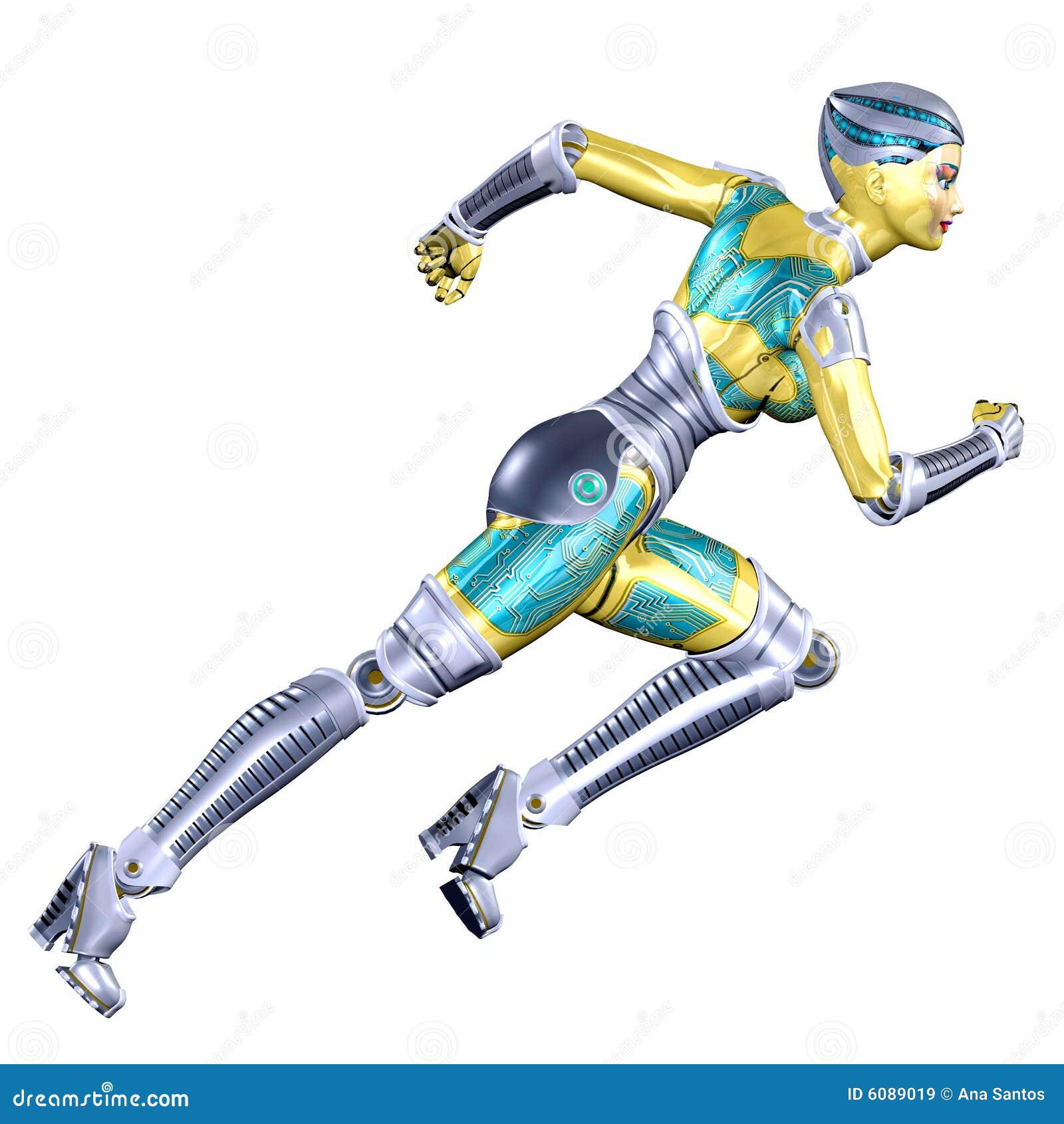 Female Humanoid stock illustration. Illustration of cyborg - 6089019