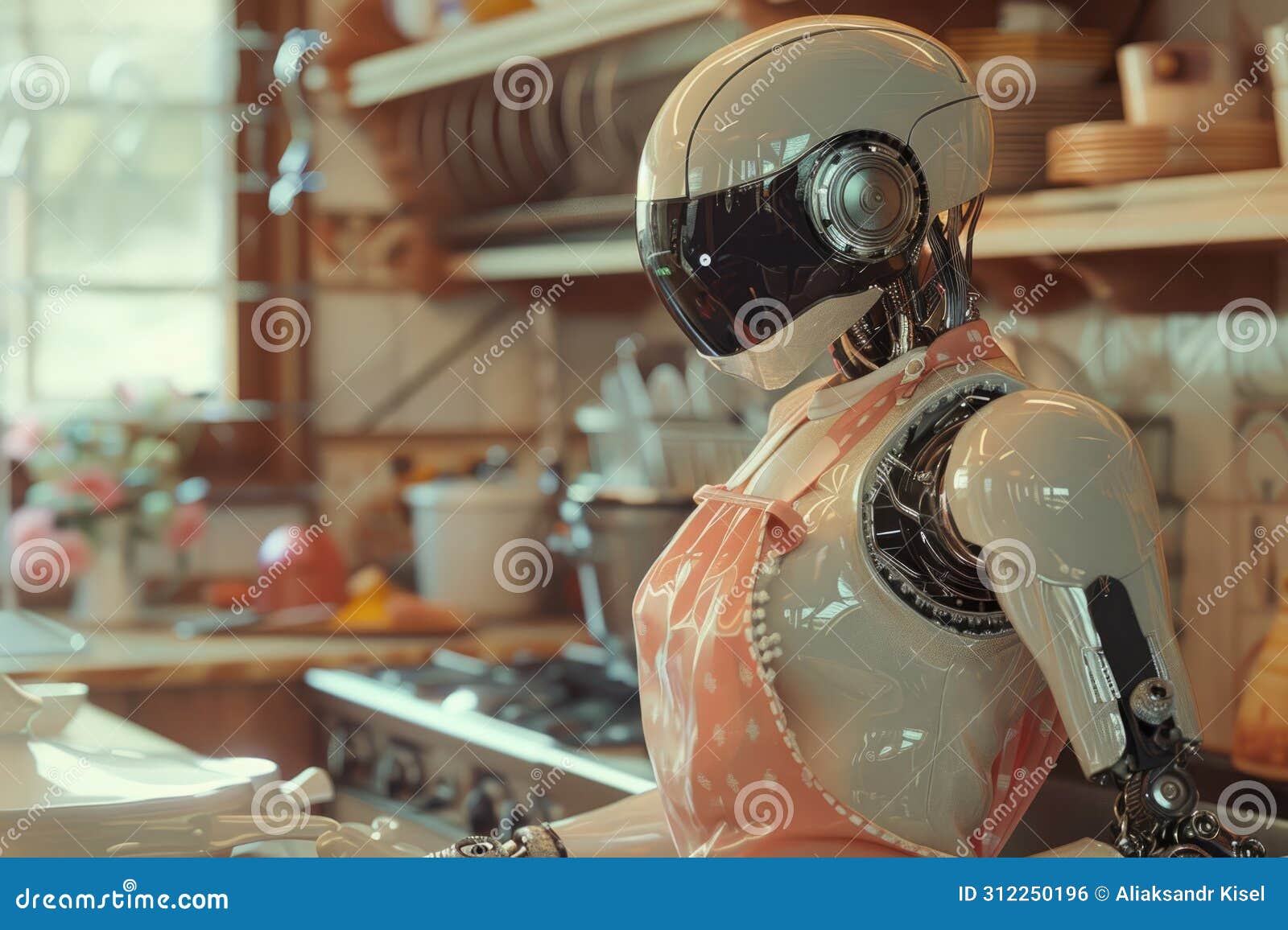 Female Humanoid Robot Chef Effortlessly Cooks in a Bright Kitchen ... Female Humanoid Robot Chef Effortlessly Cooks in a Bright Kitchen ...