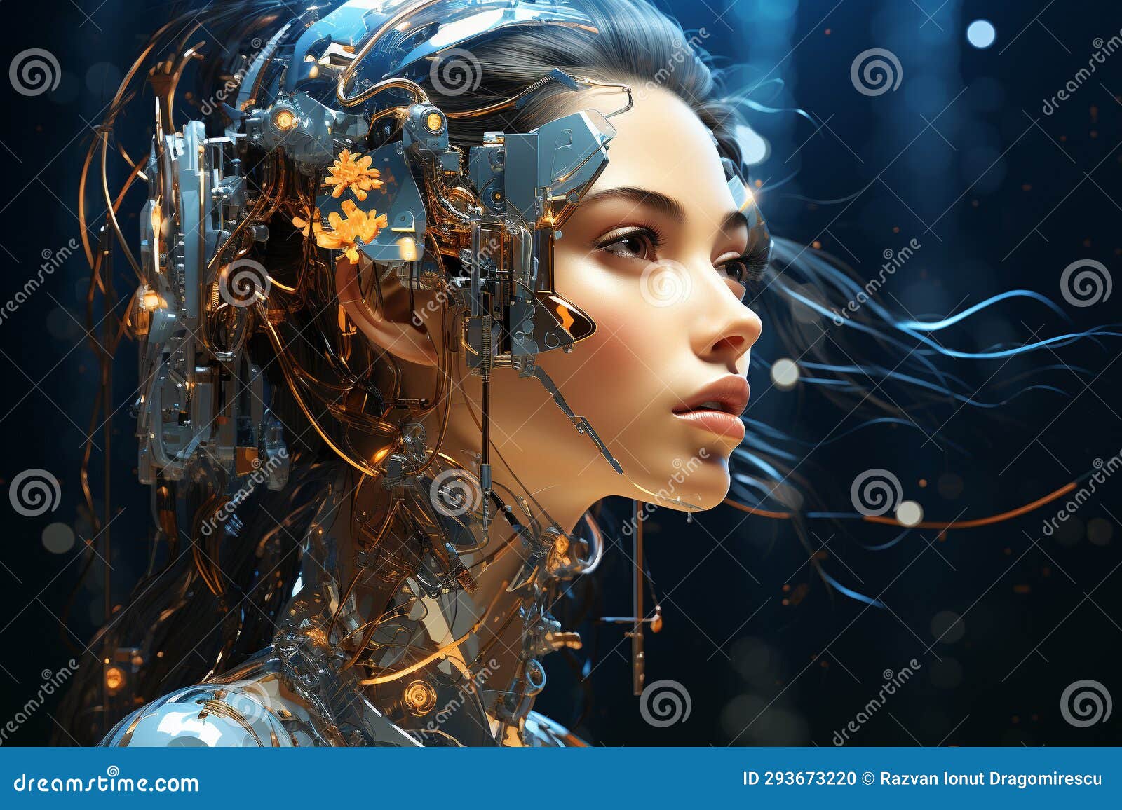 Female Humanoid Robot, Symbolizing the Embodiment of Artificial ...