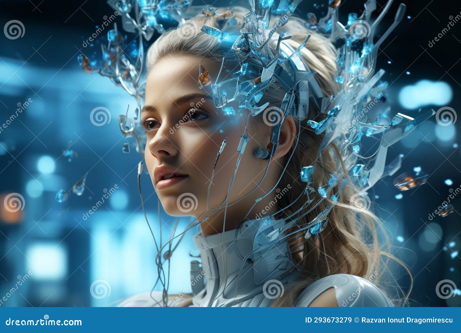 Female Humanoid Robot, Symbolizing the Embodiment of Artificial ...