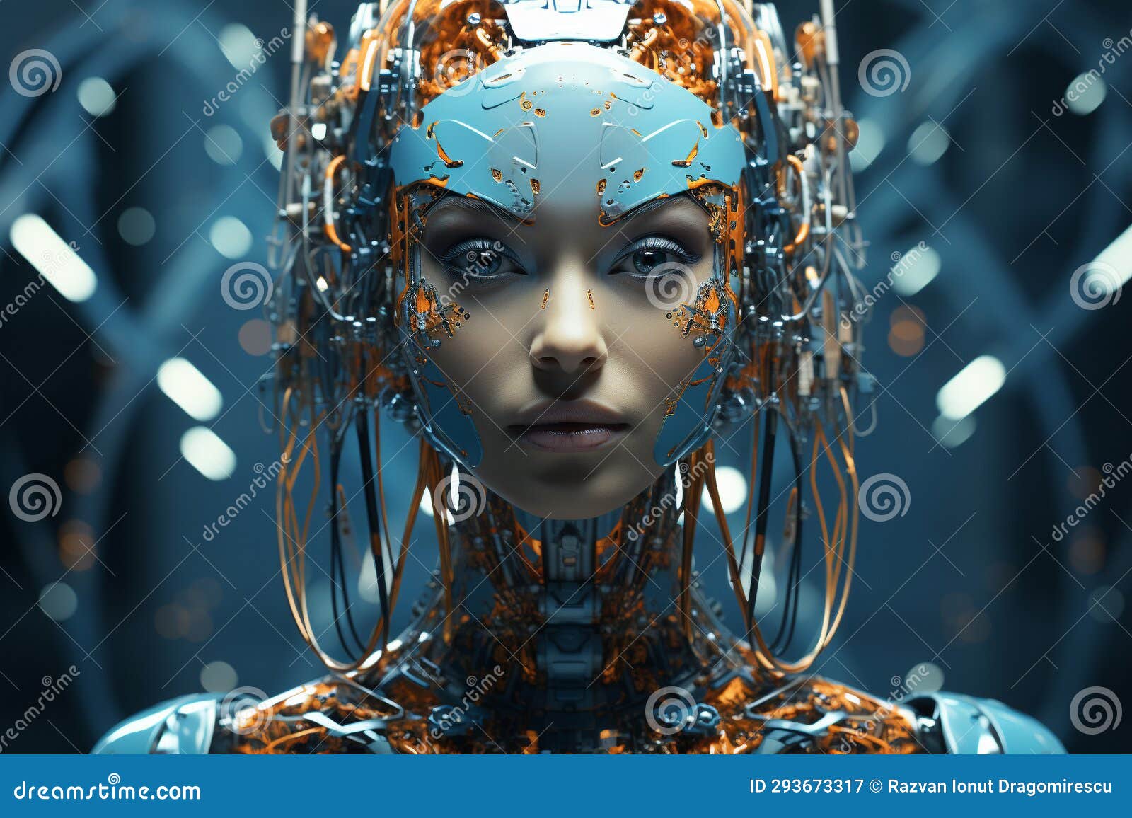 Female Humanoid Robot, Symbolizing the Embodiment of Artificial ...