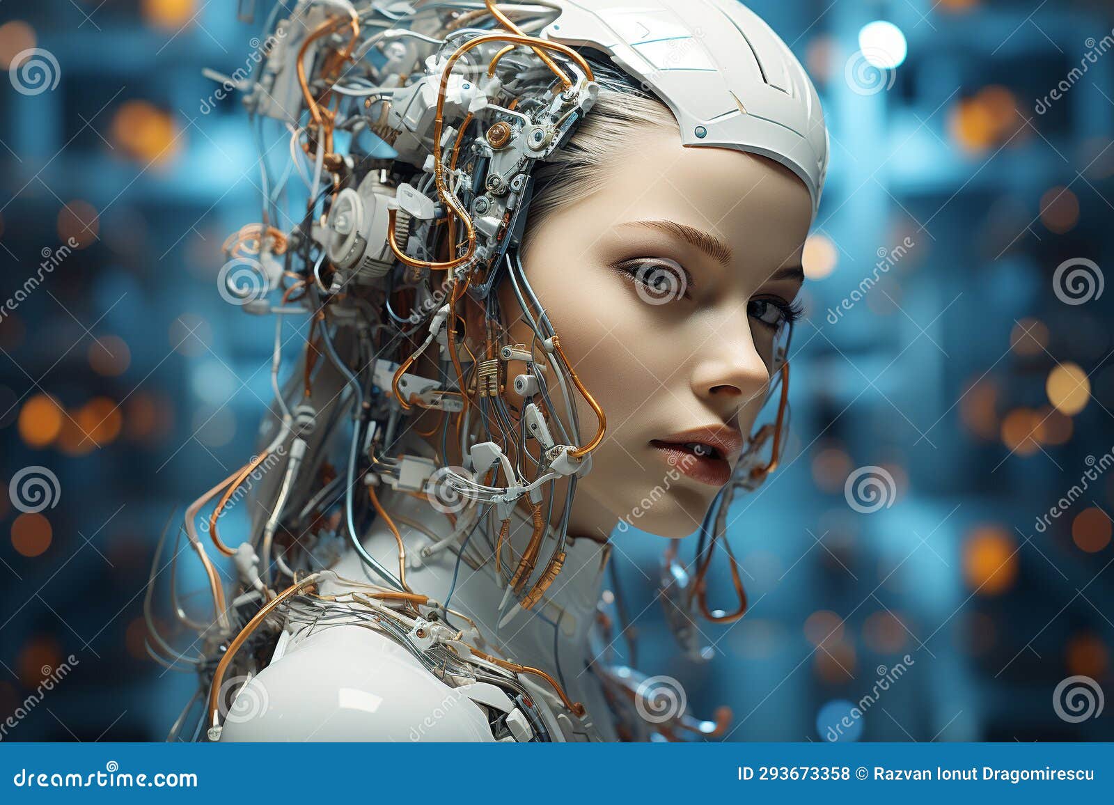 Female Humanoid Robot, Symbolizing the Embodiment of Artificial ...