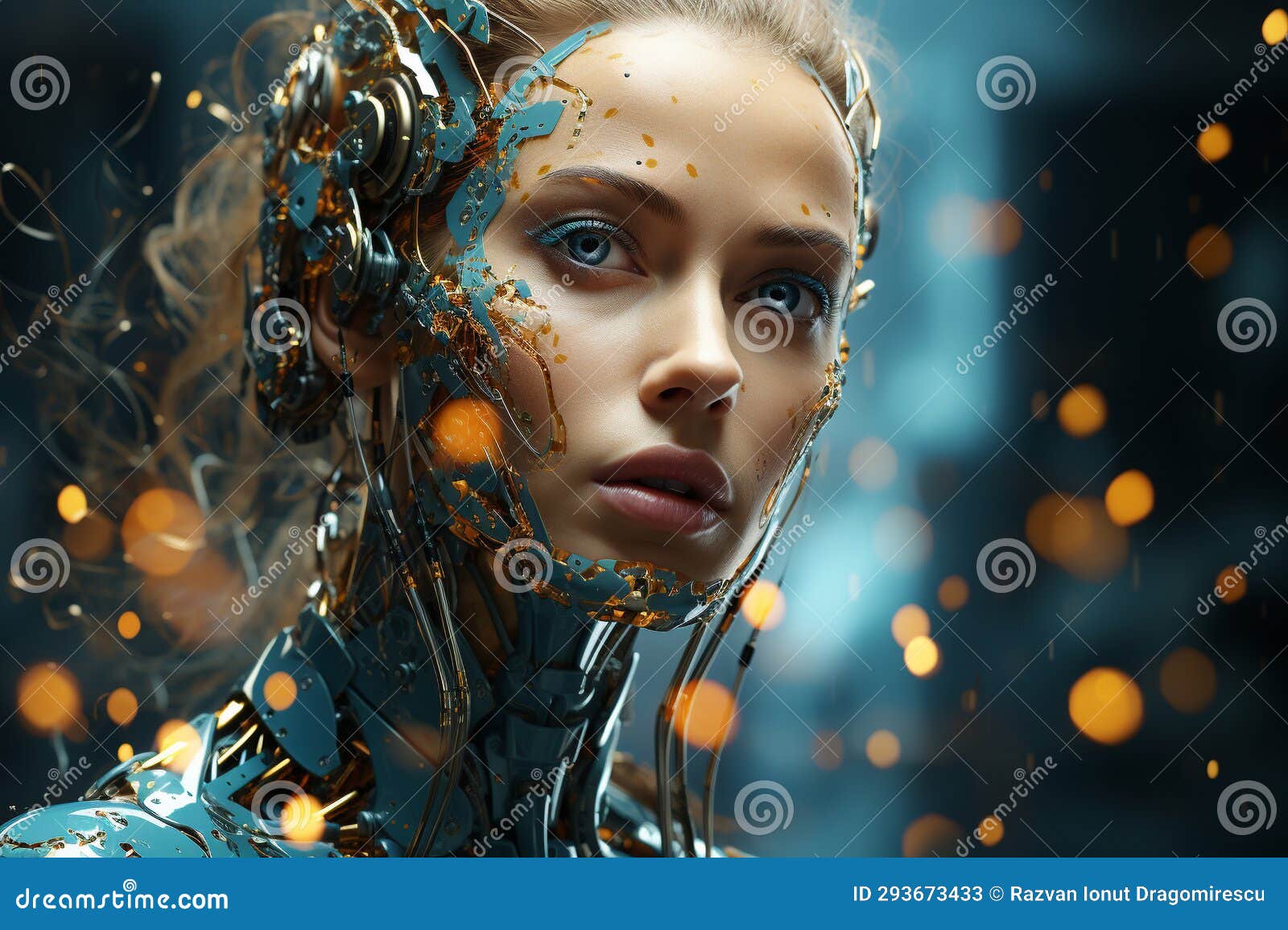 Female Humanoid Robot, Symbolizing the Embodiment of Artificial ...