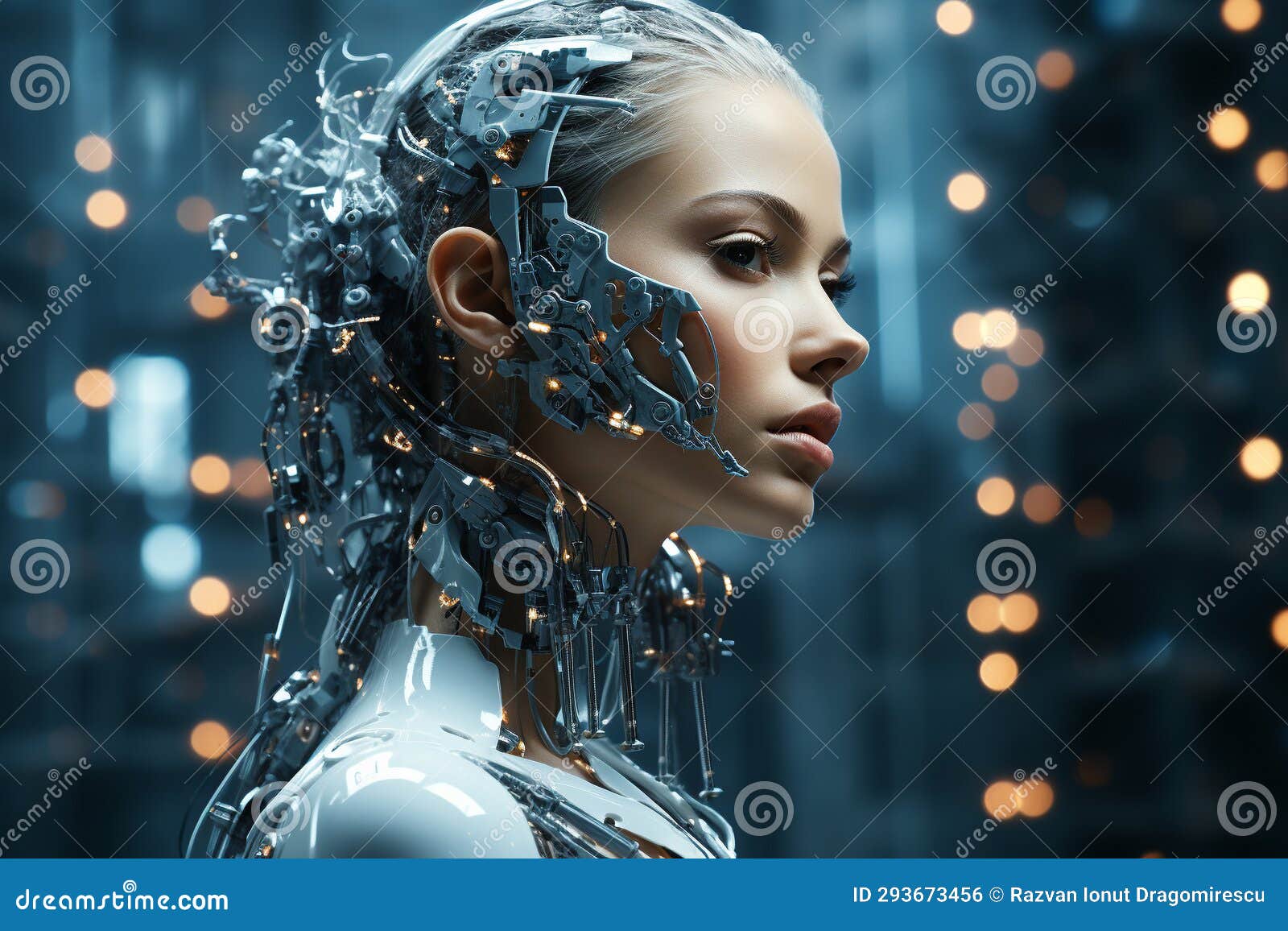 Female Humanoid Robot, Symbolizing the Embodiment of Artificial ...