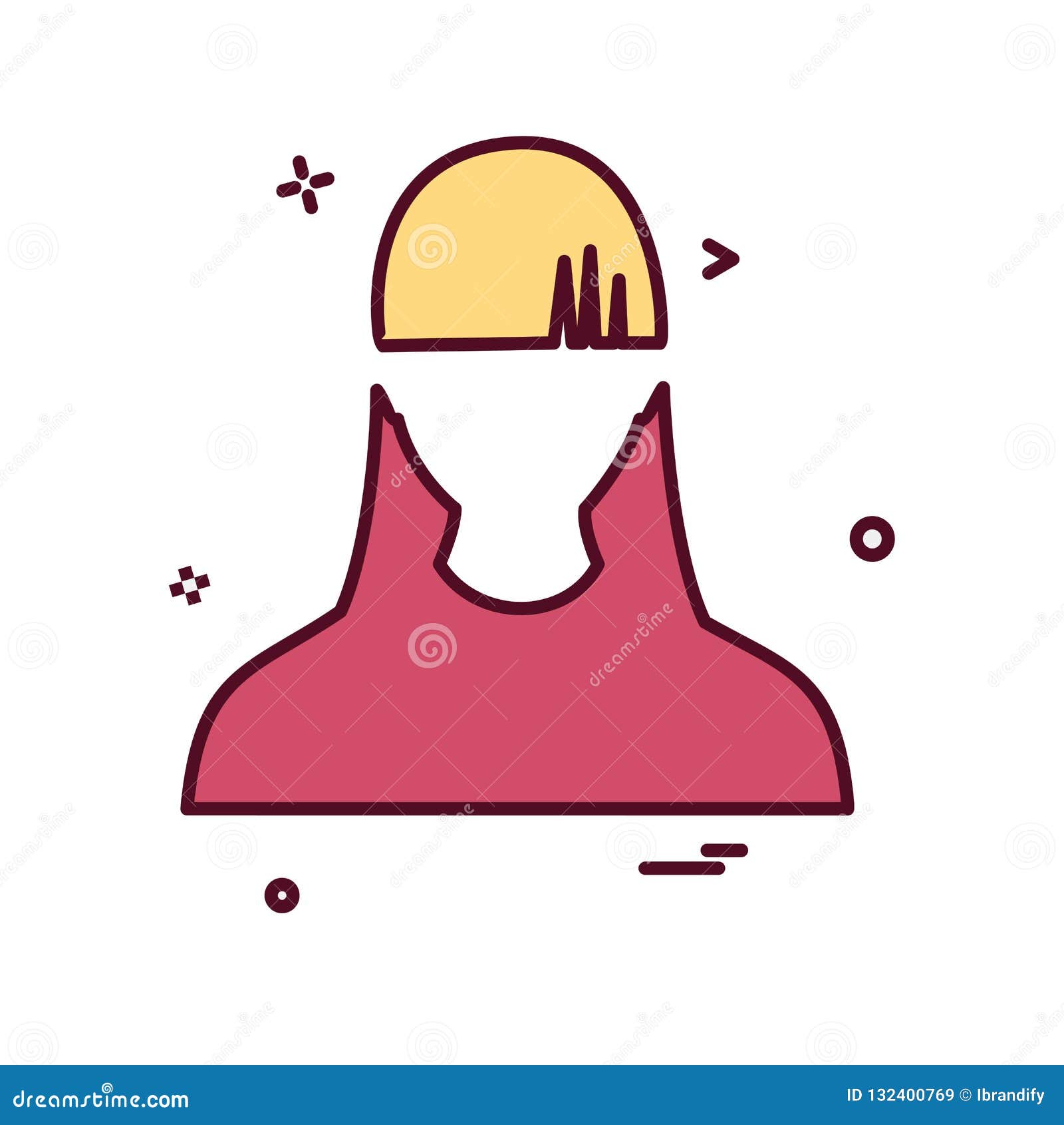 Female icon design vector stock vector. Illustration of person - 132400769